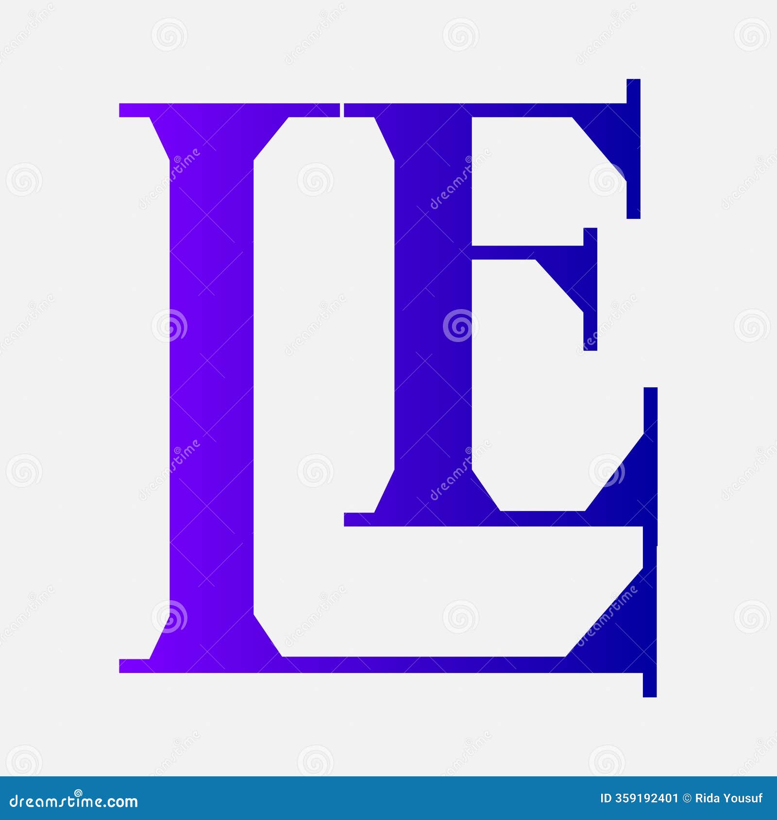 Le Symbol Initial Letter Design Monogram Abstract Stock Illustration ...