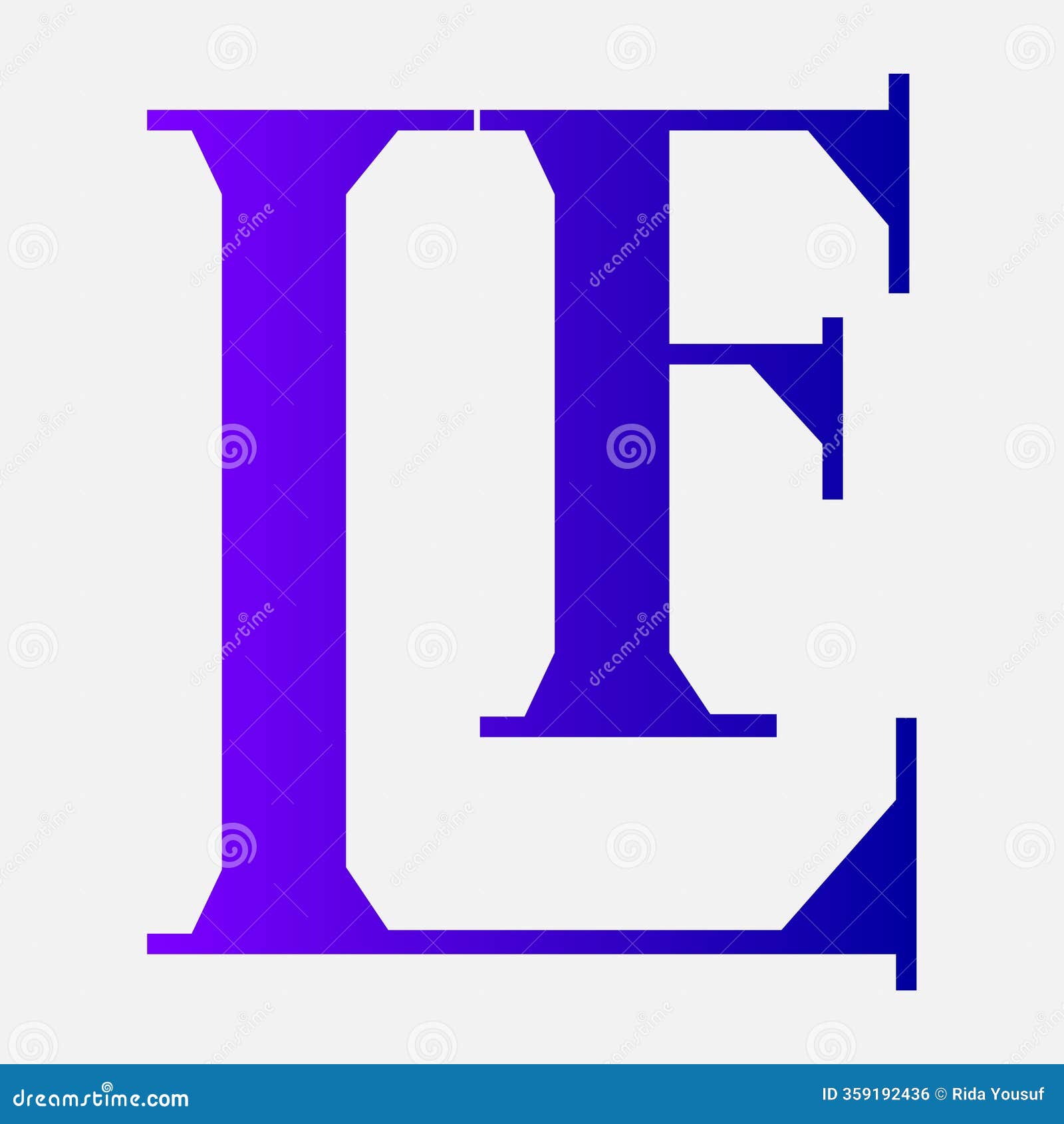 Lf Symbol Initial Letter Design Monogram Abstract Stock Illustration ...