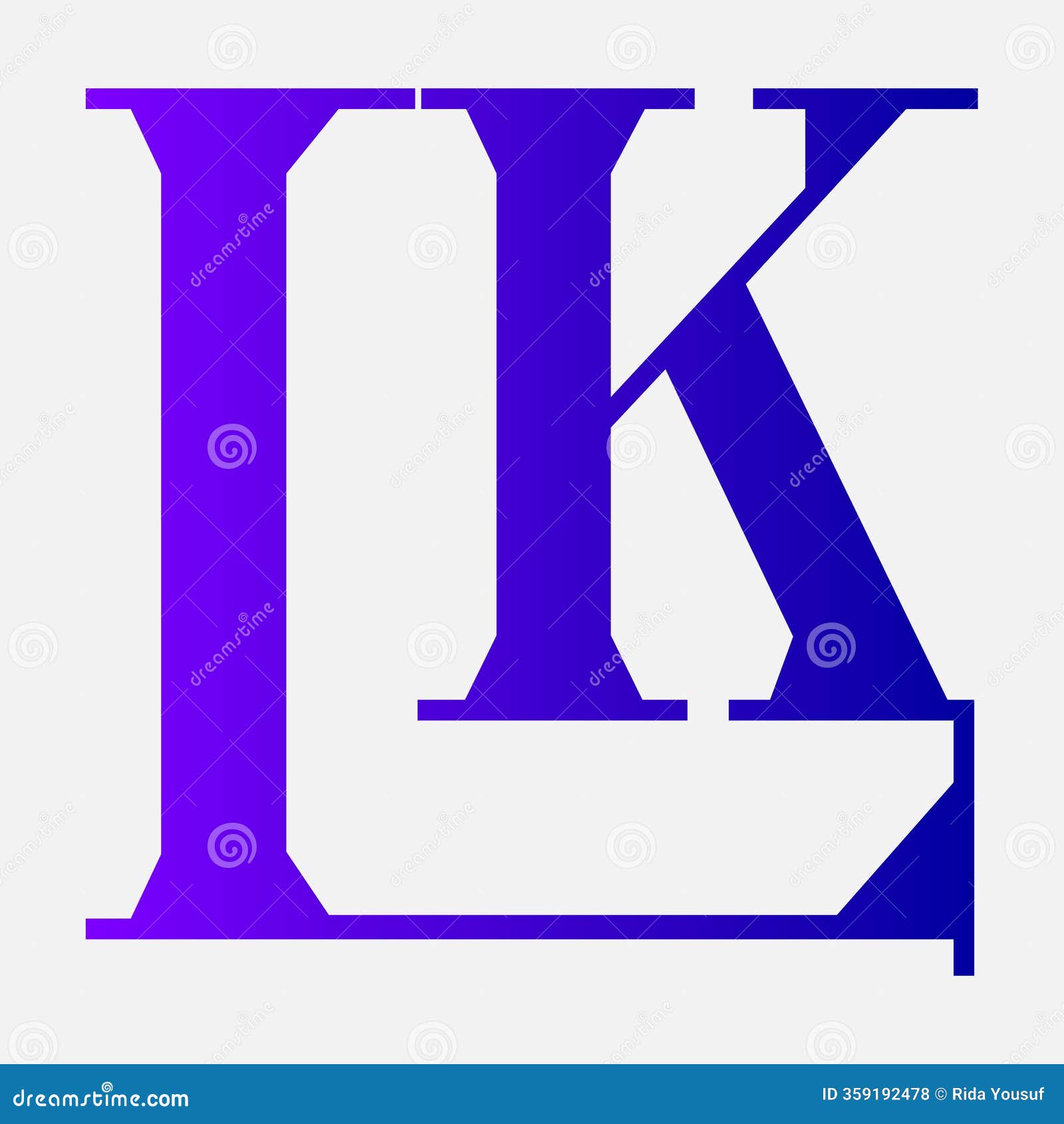 Lk Symbol Initial Letter Design Monogram Abstract Logo Stock ...