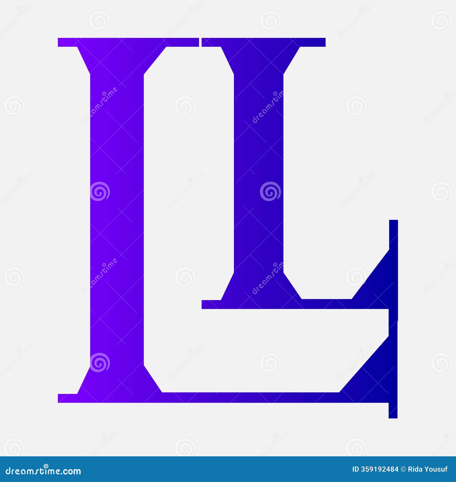 Ll Symbol Initial Letter Design Monogram Abstract Stock Illustration ...