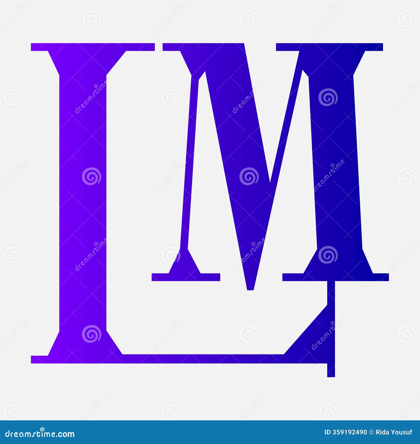 Lm Symbol Initial Letter Design Monogram Abstract Logo Stock ...