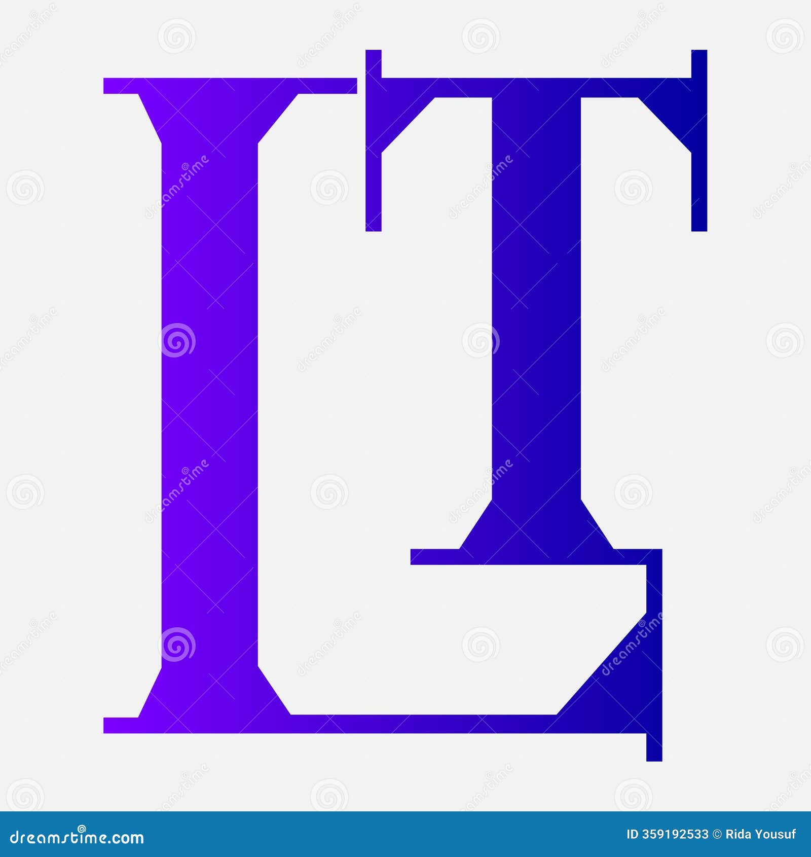 Lt Symbol Initial Letter Design Monogram Abstract Logo Stock ...