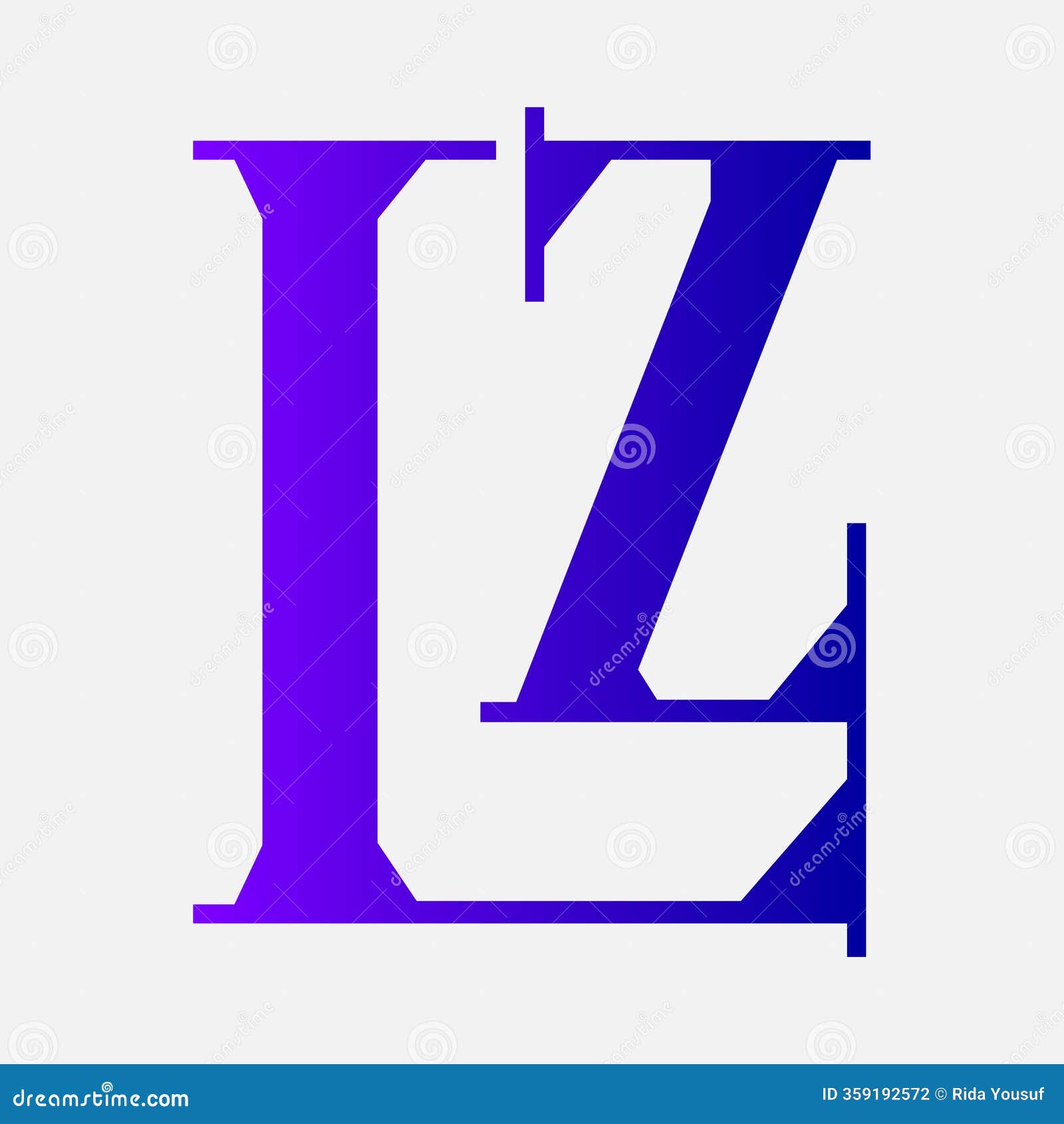 Lz Symbol Initial Letter Design Monogram Abstract Logo Stock ...
