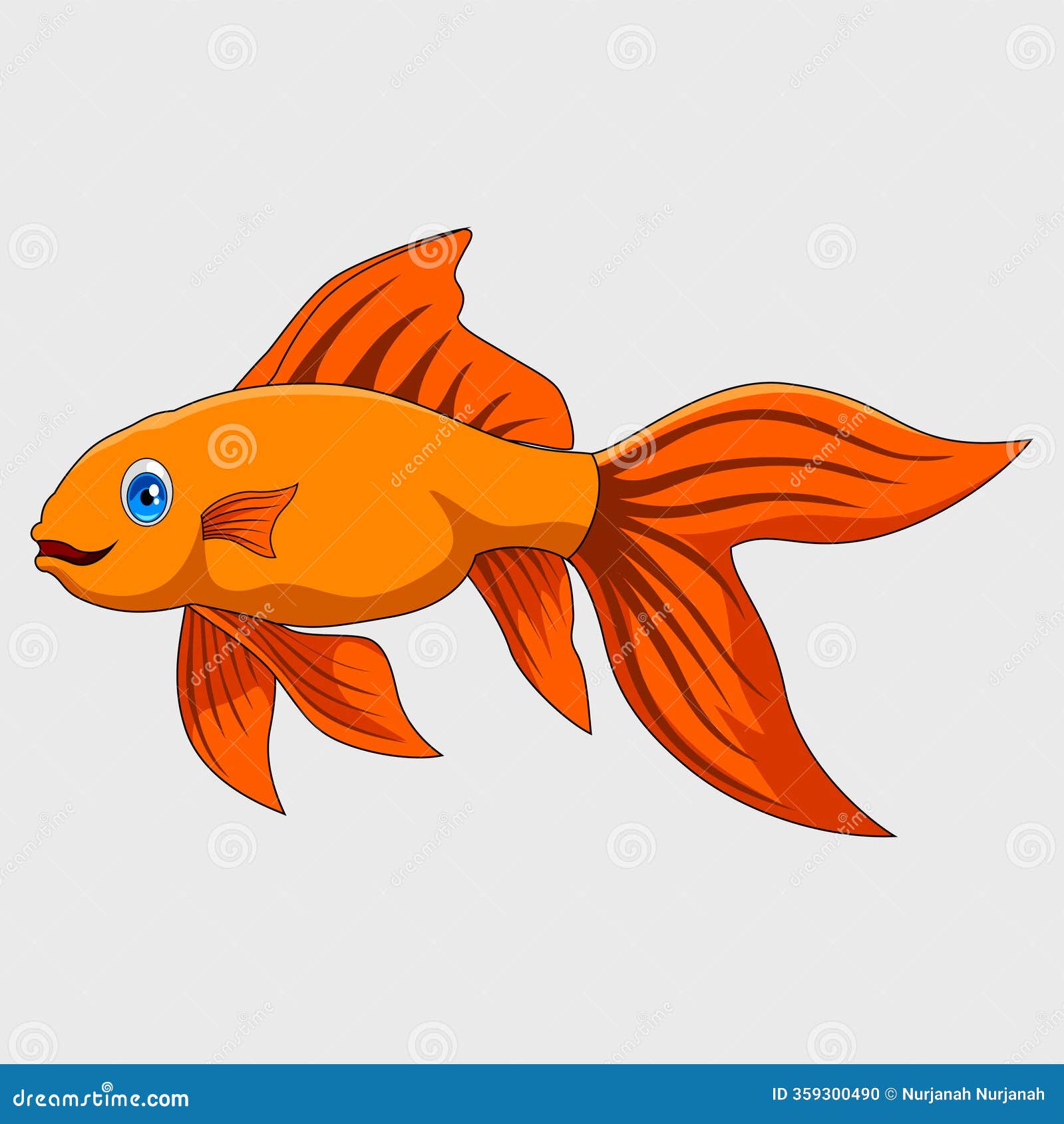 Cartoon Goldfish. Vector Illustration In Cartoon Style | CartoonDealer ...