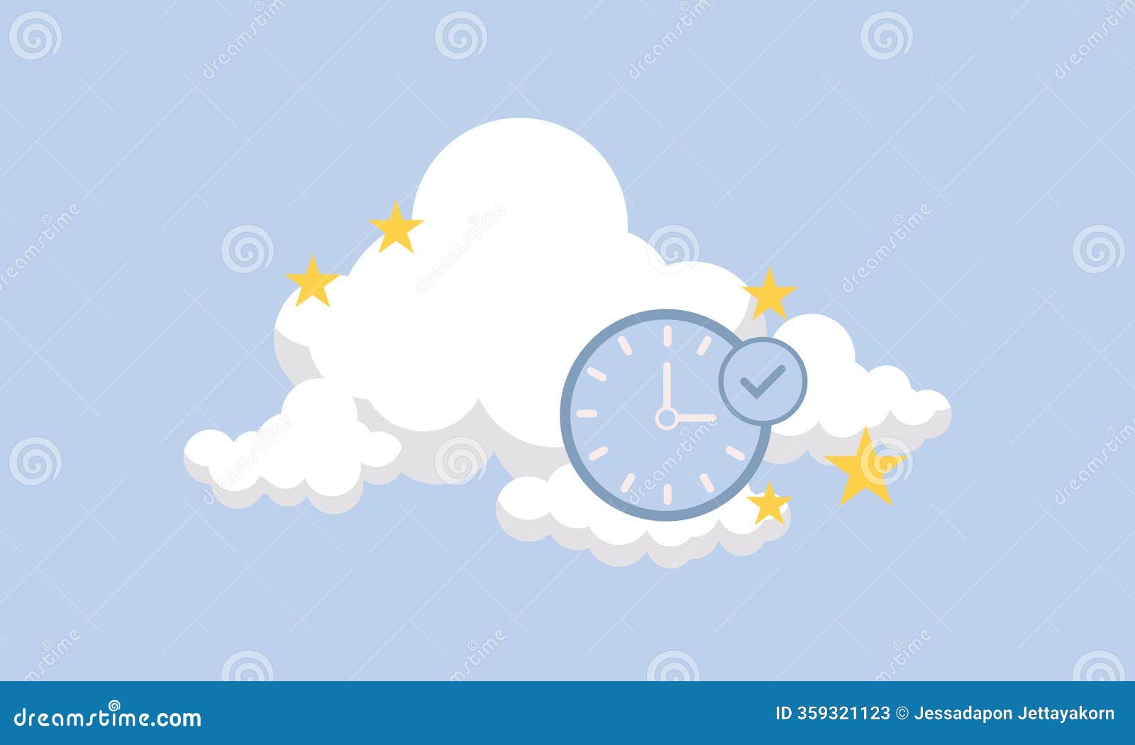 Vector Illustration Ringing Alarm Clock, Isolated on a White Background ...