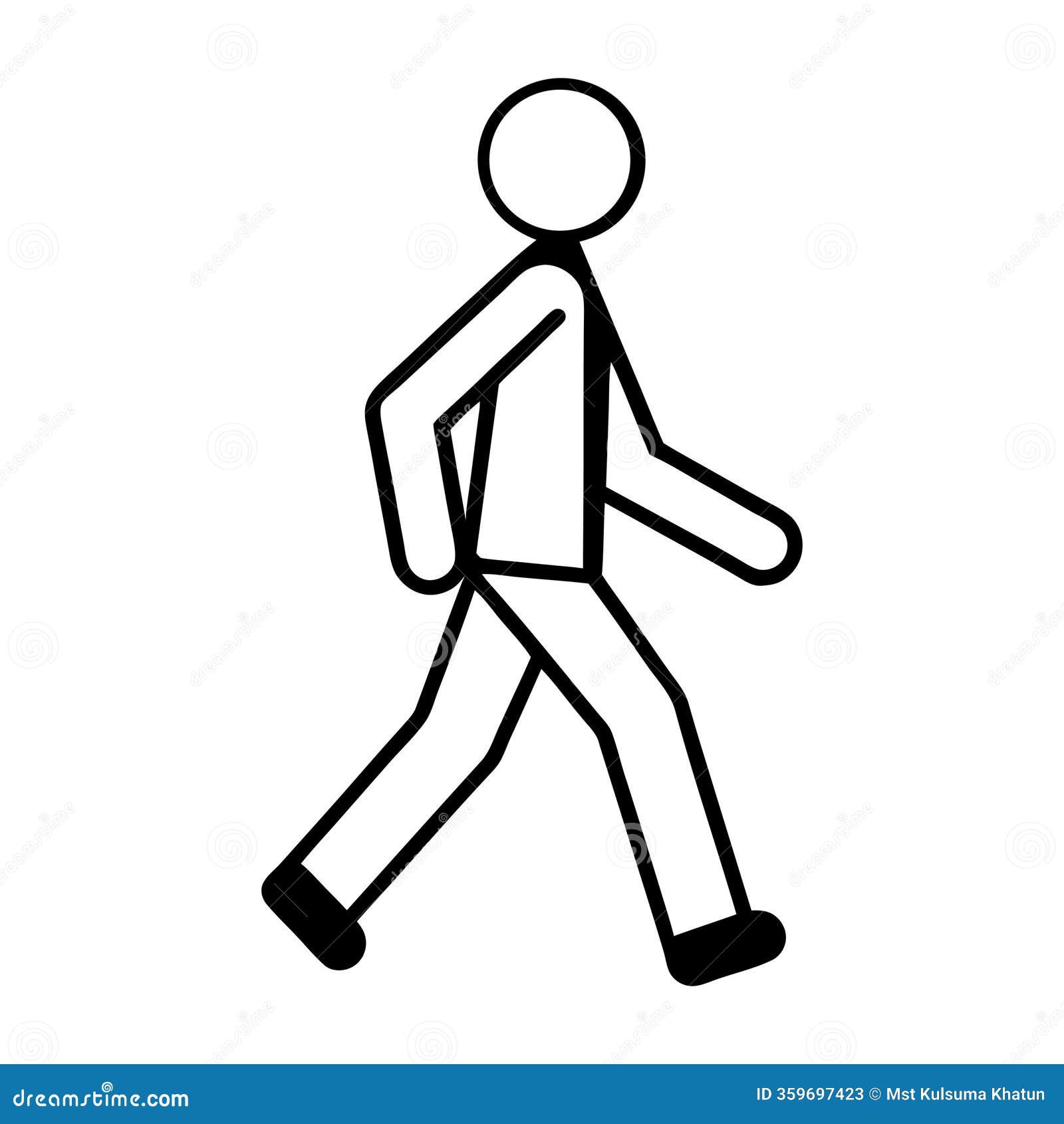 Man Walk Icon . Walking Man Vector Icon Vector Sign Symbol on White ...