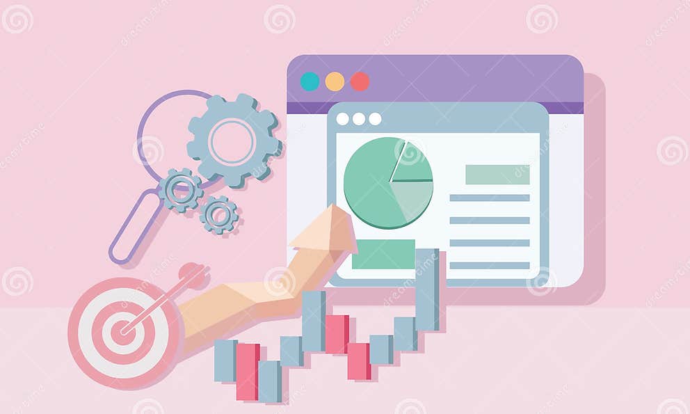 SEO Optimization, Web Analytics and SEO Marketing Concepts Impressions ...