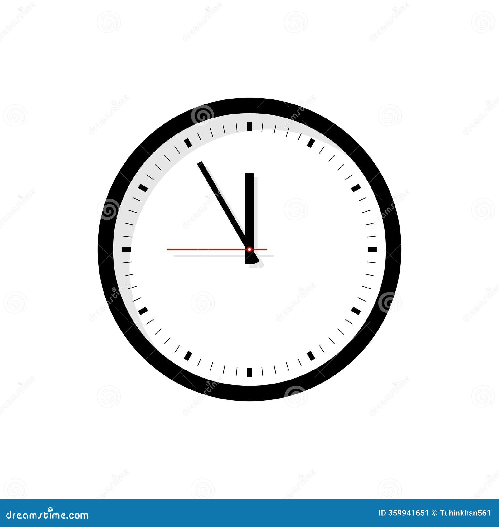 Wall Clock Icon Vector. Clock Face Vector Template Stock Illustration ...