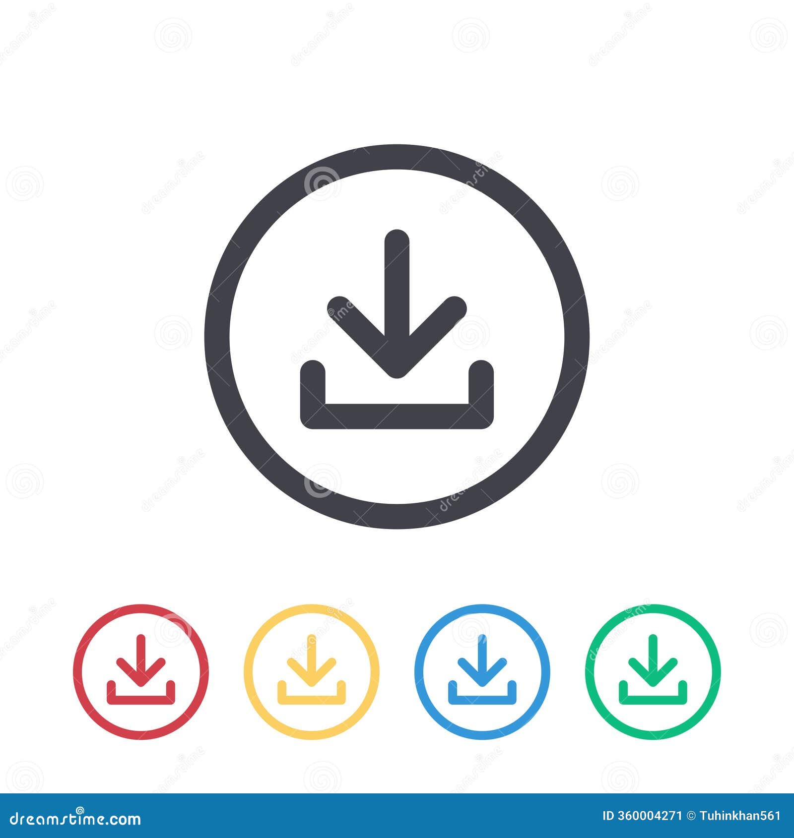 Download Icon. Load Internet Data Symbol Stock Vector - Illustration of ...