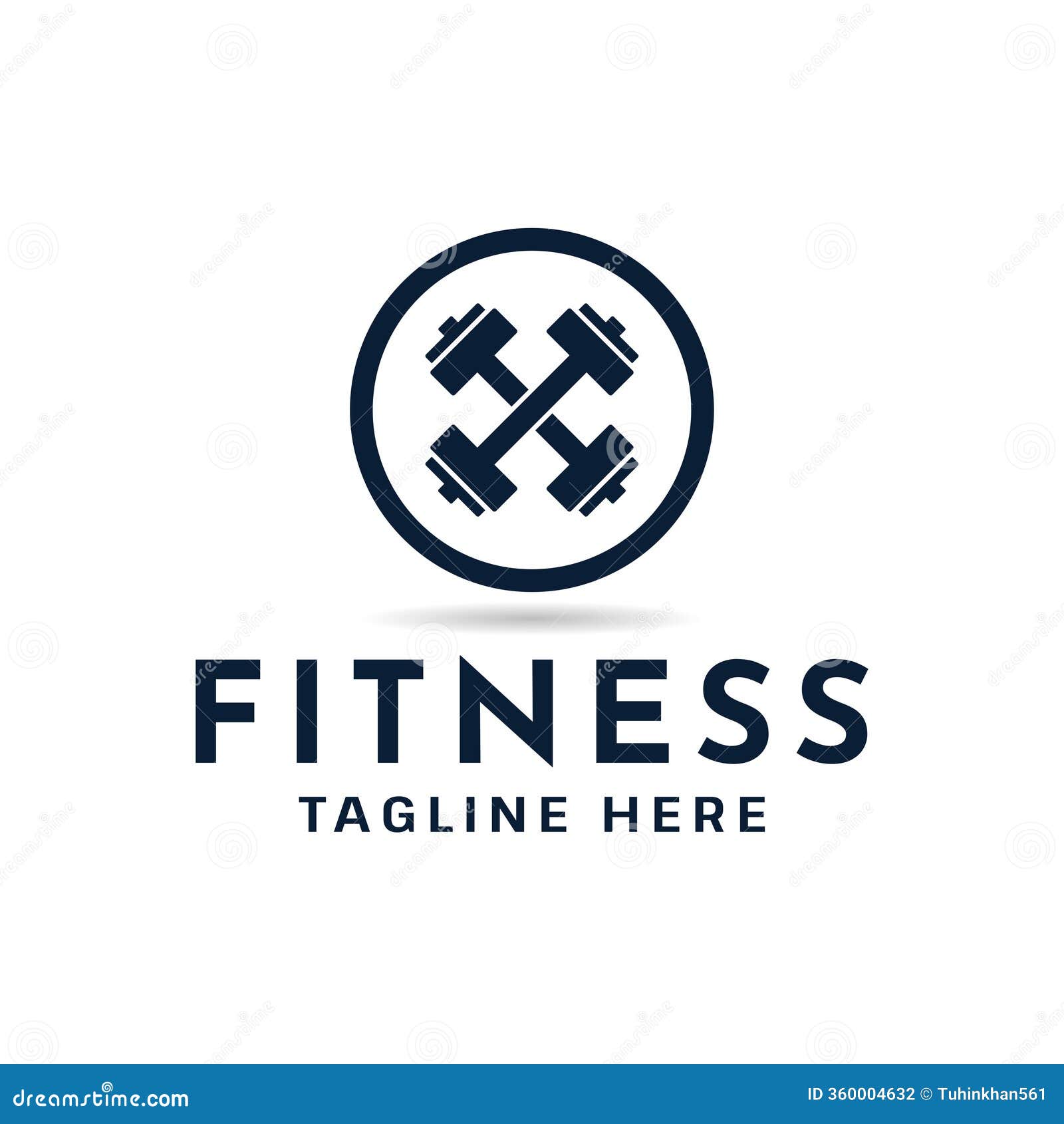 Gym Logo Design. Fitness Logo Template with Barbell Symbol Stock Vector ...
