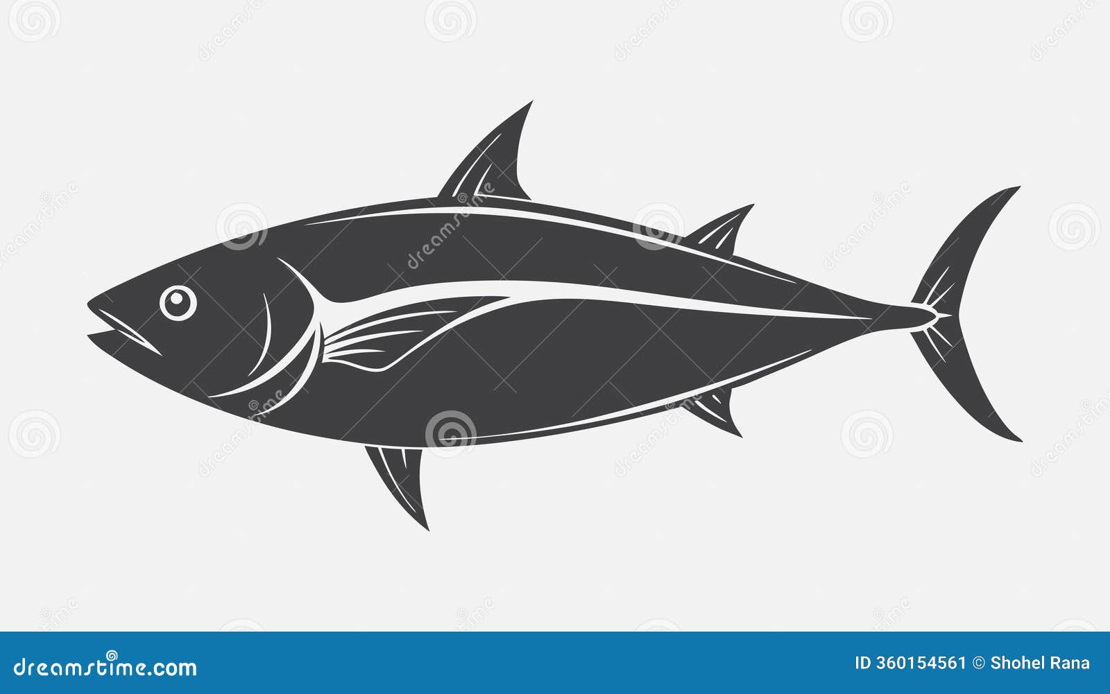 Majestic Tuna Silhouette Vector Art for Design and Creativity Stock ...