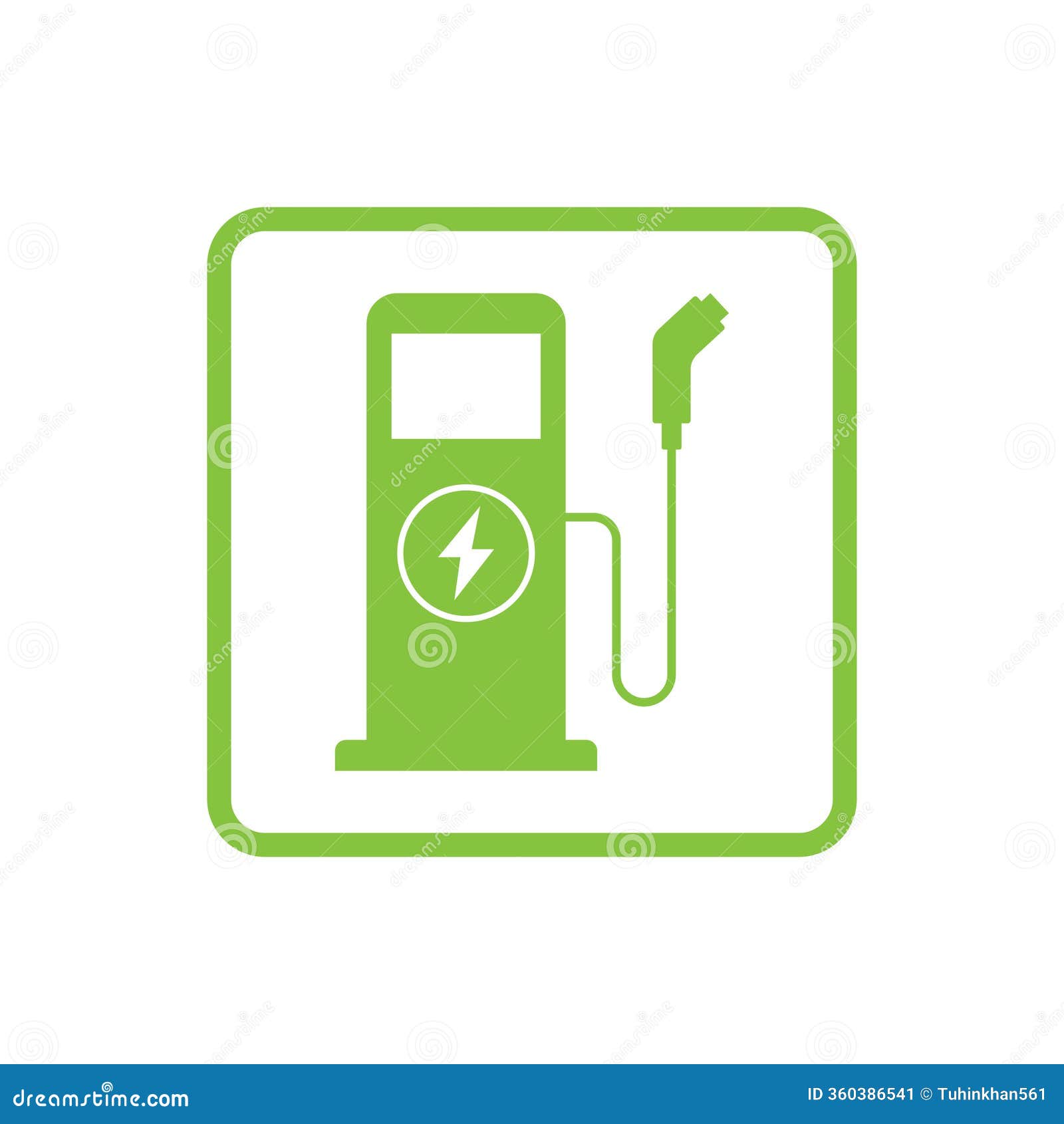 Electric Car Charging Point Sign Symbol. Car Charge Station Square Sign ...