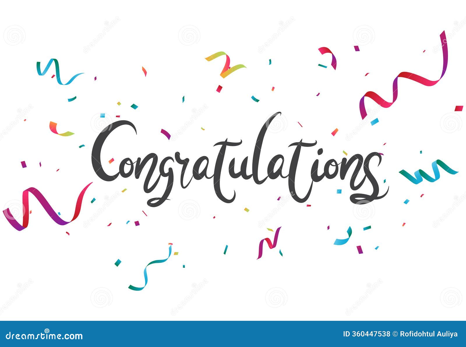 Congratulations Greeting Card, Poster, and Text Banner Design Stock ...