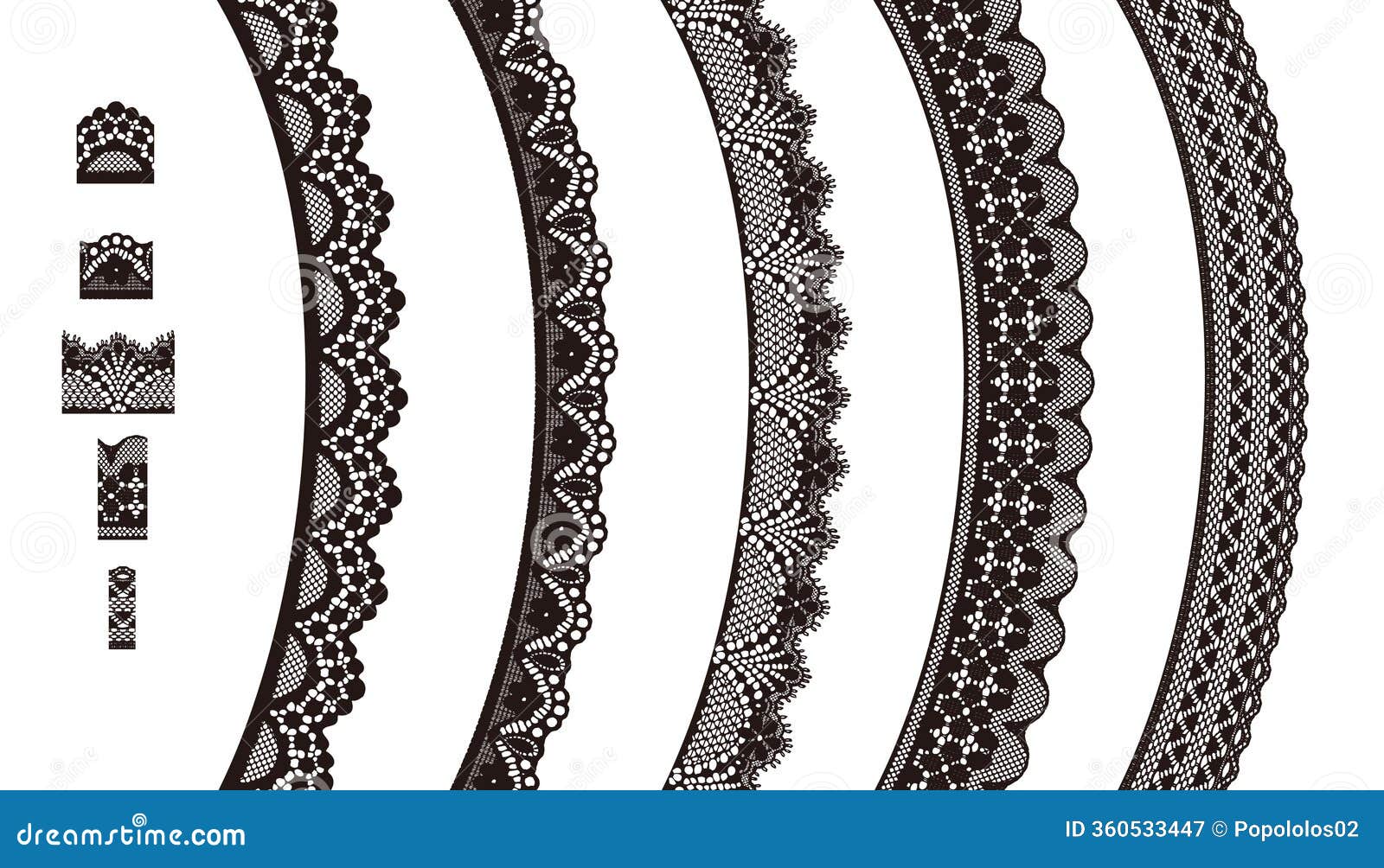 Delicate Lace Edging Designs for Elegant Embellishments Stock ...