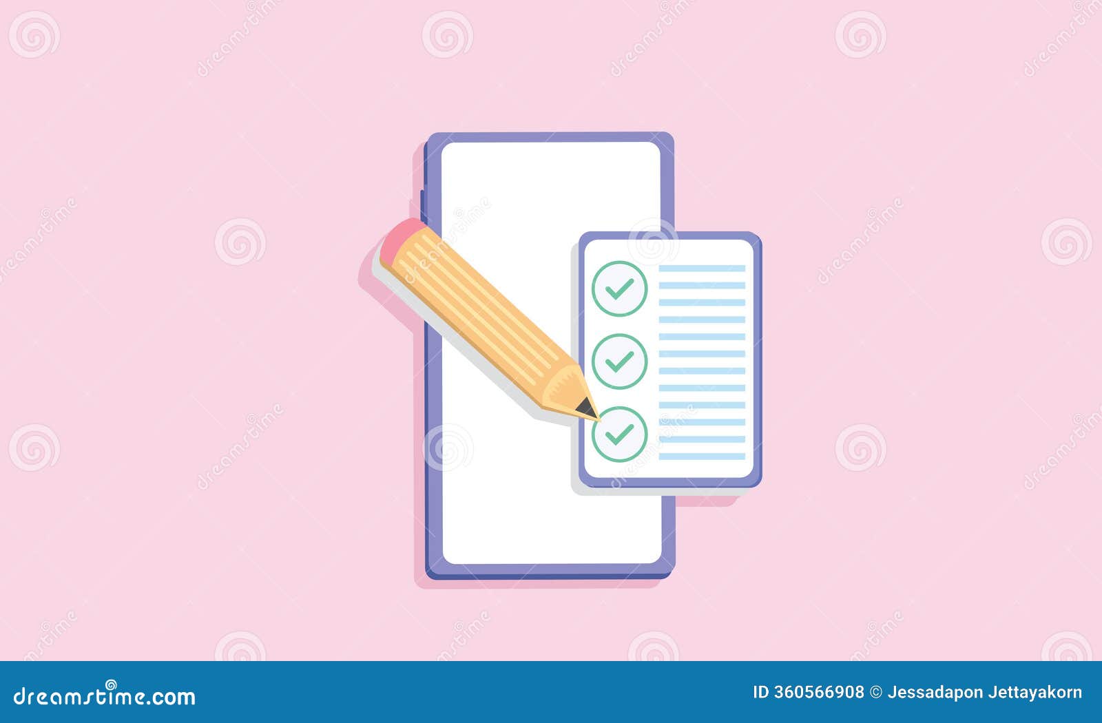 Mobile Phone with Checklist. Smartphone Screen with Checkmarks. To Do ...