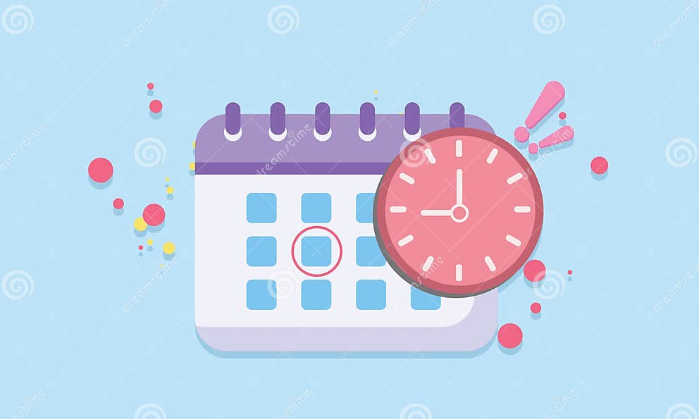 Calendar and Alarm Clock. Planning Concept. Office Work and Deadline ...