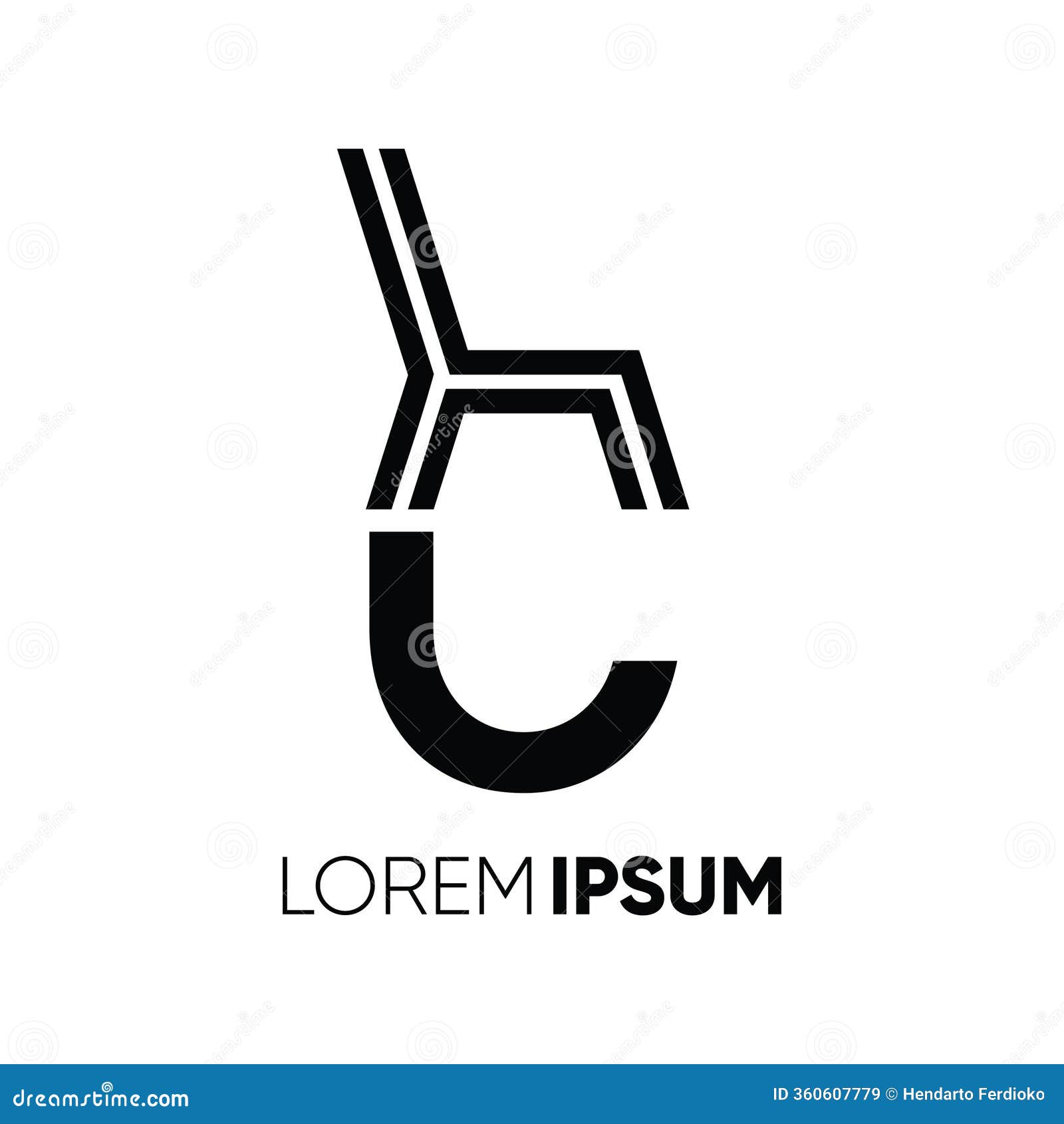 Letter C Chair Furniture Logo Design Vector Icon Symbol Graphic Image ...