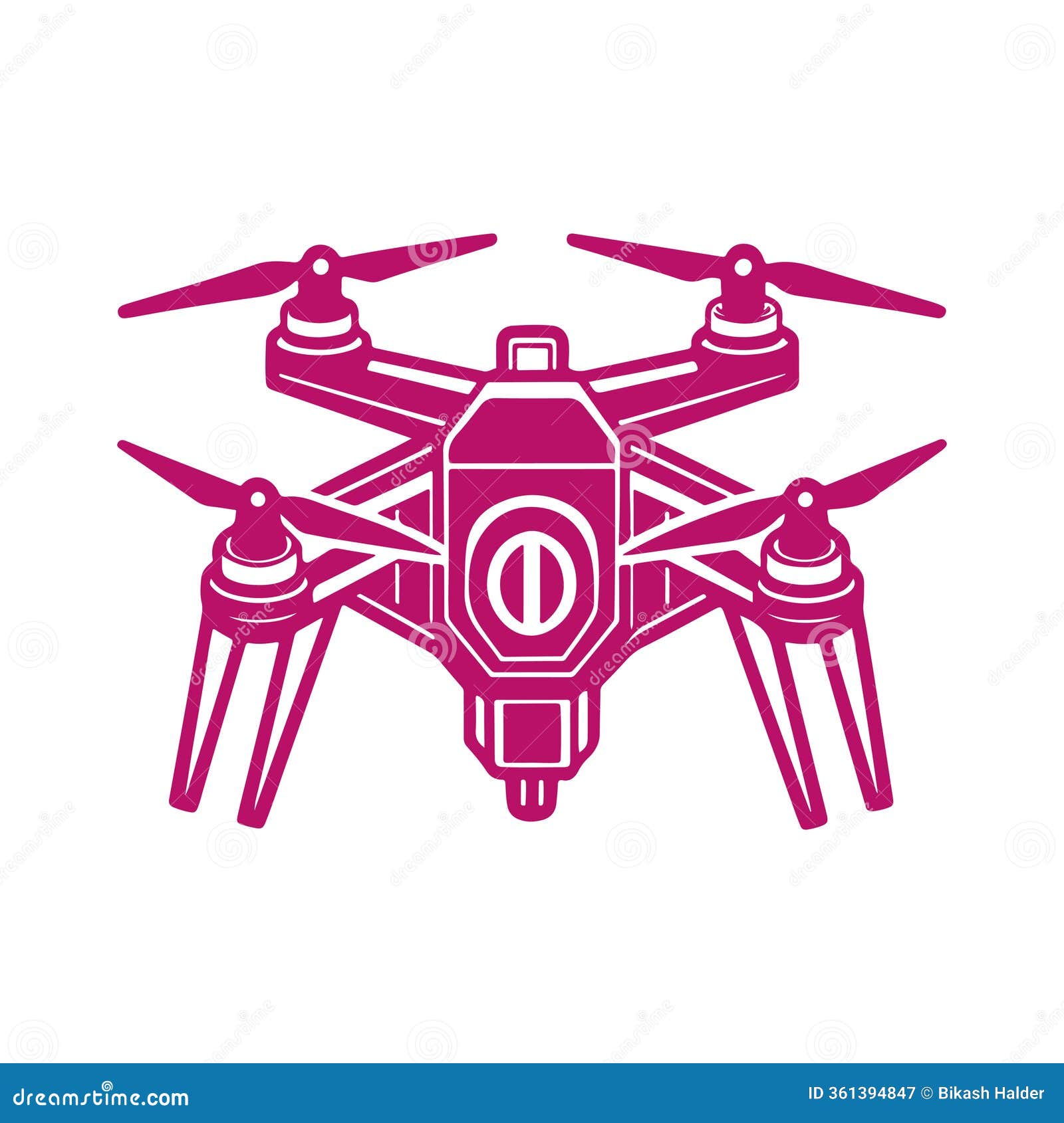 Flying Drone Silhouette Vector Graphic Stock Vector - Illustration of ...