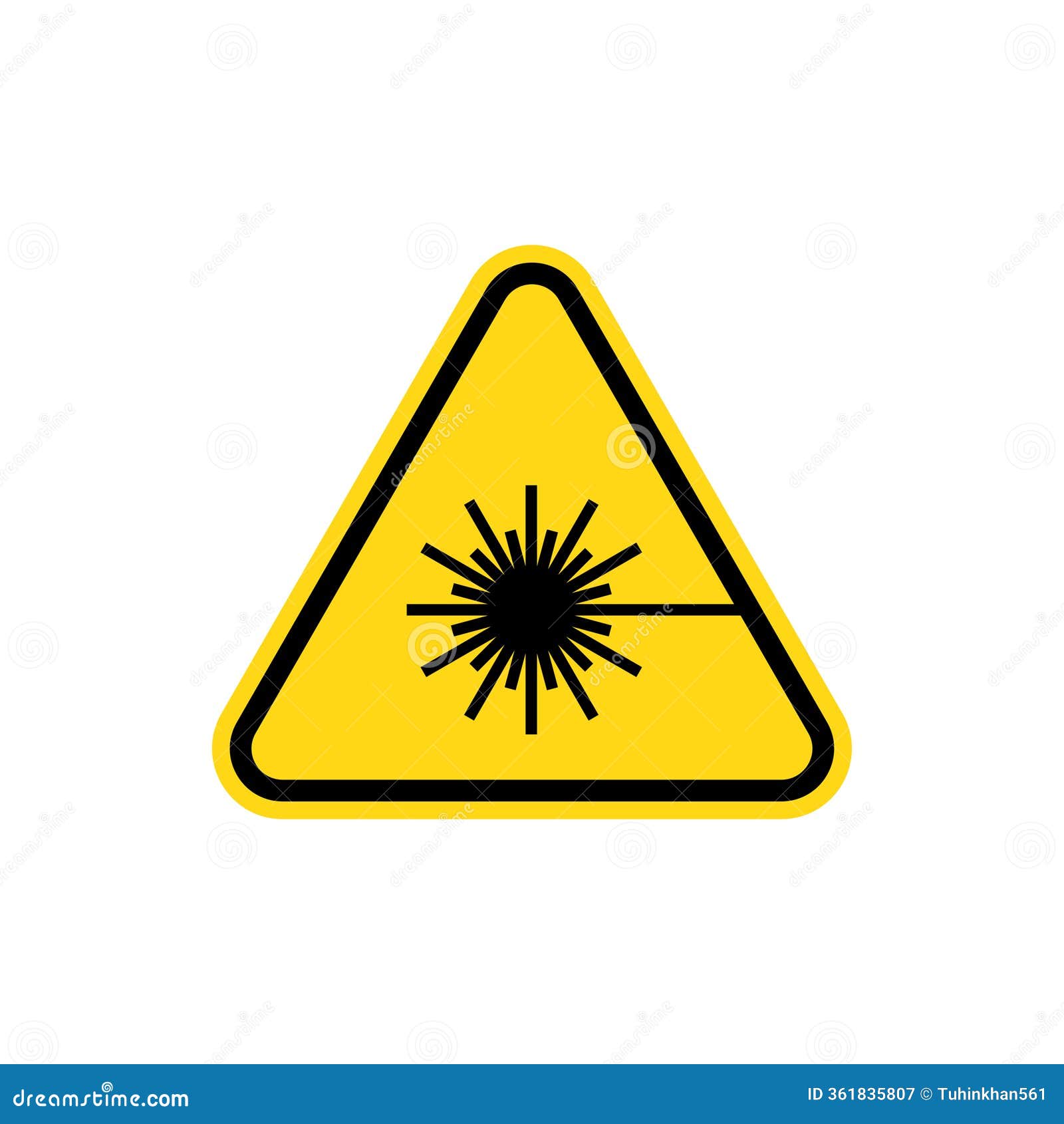 Laser Hazard Icon On White Background. Laser Symbol. Laser Radiation ...
