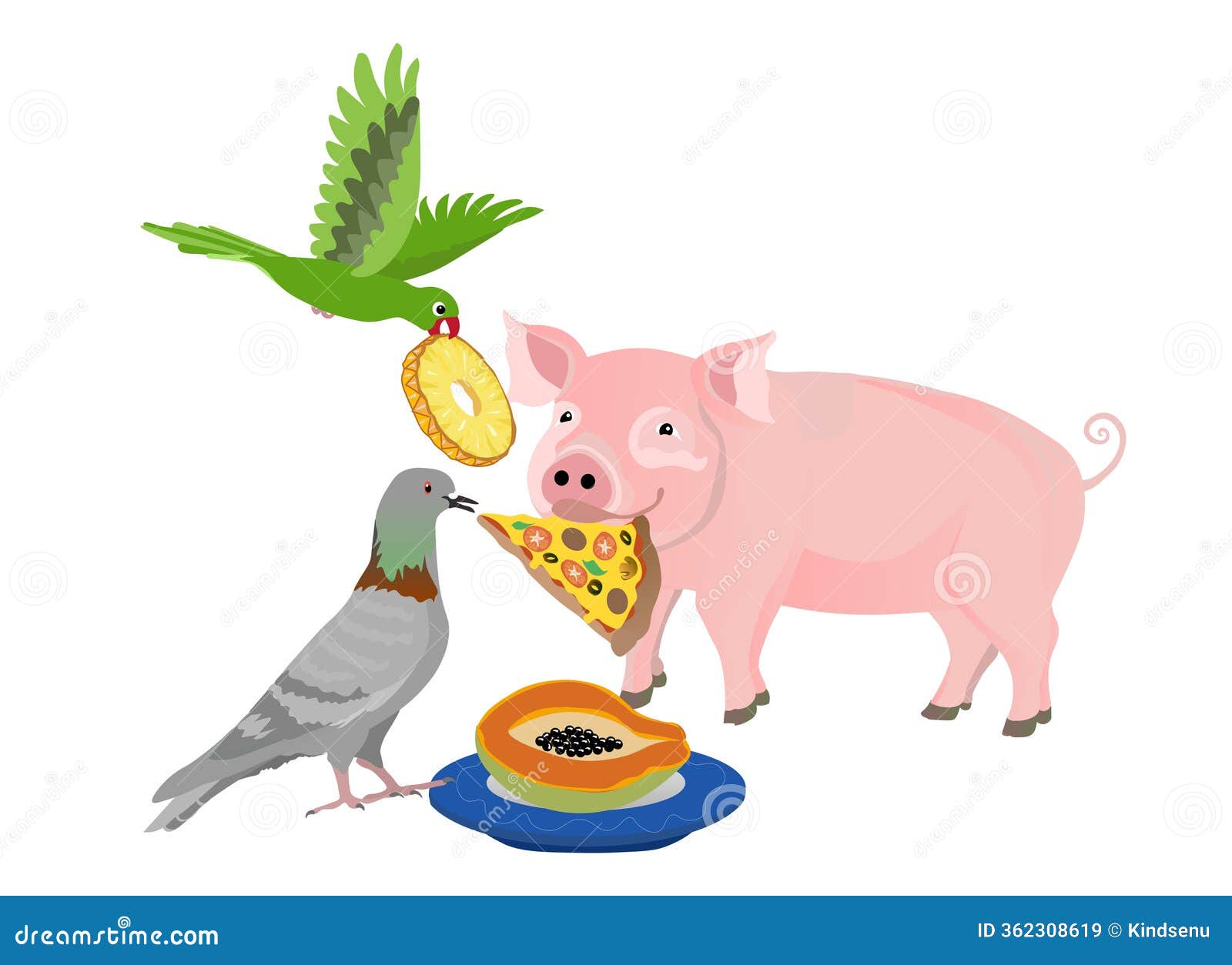 Pigeon Alphabet ABC Coloring Page P Cartoon Vector | CartoonDealer.com ...