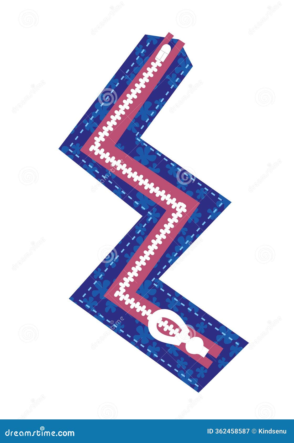 Zigzag Zipper Clipart Vector Illustration Stock Illustration ...