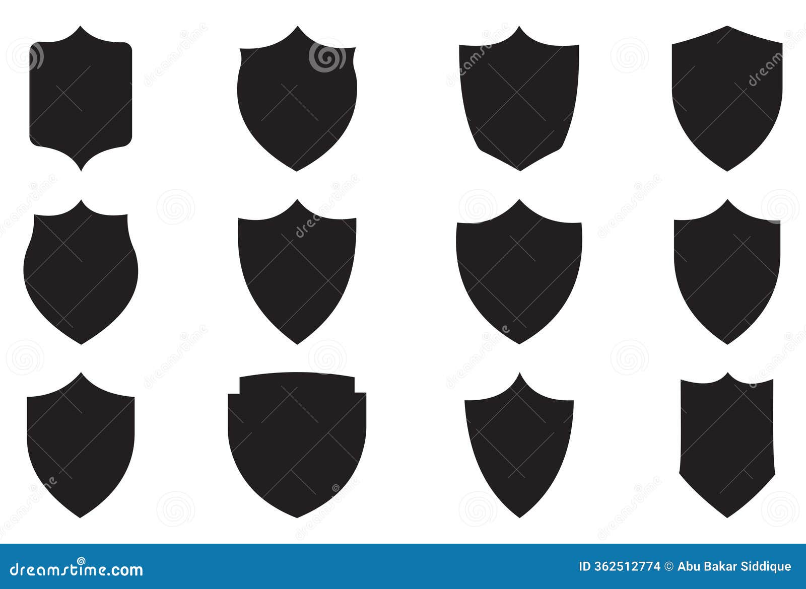 Shield Silhouette Icon Set and Shield Silhouette, Shield, Shield Logo ...