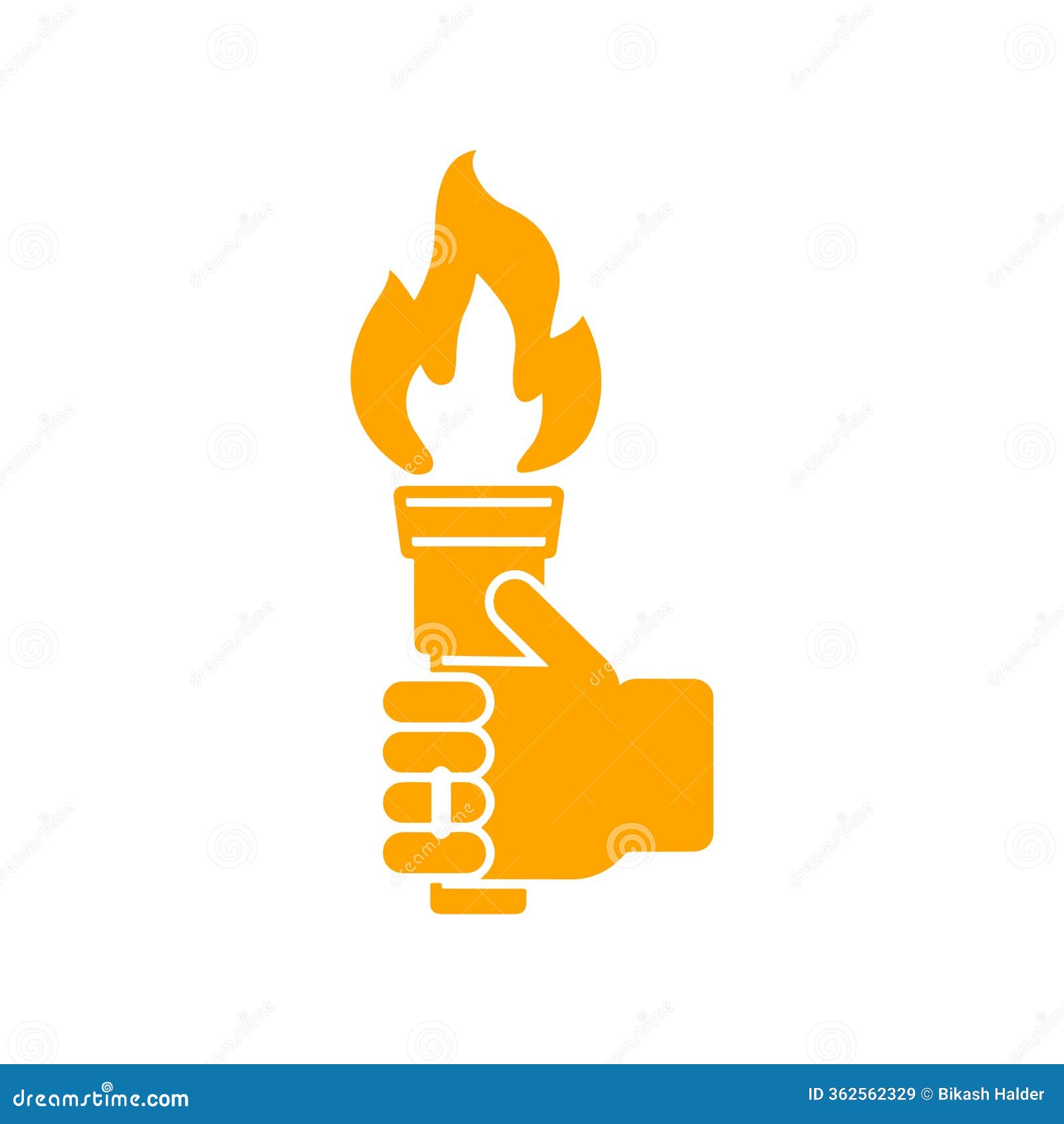 Simple Torch Silhouette Vector Graphic Stock Illustration ...