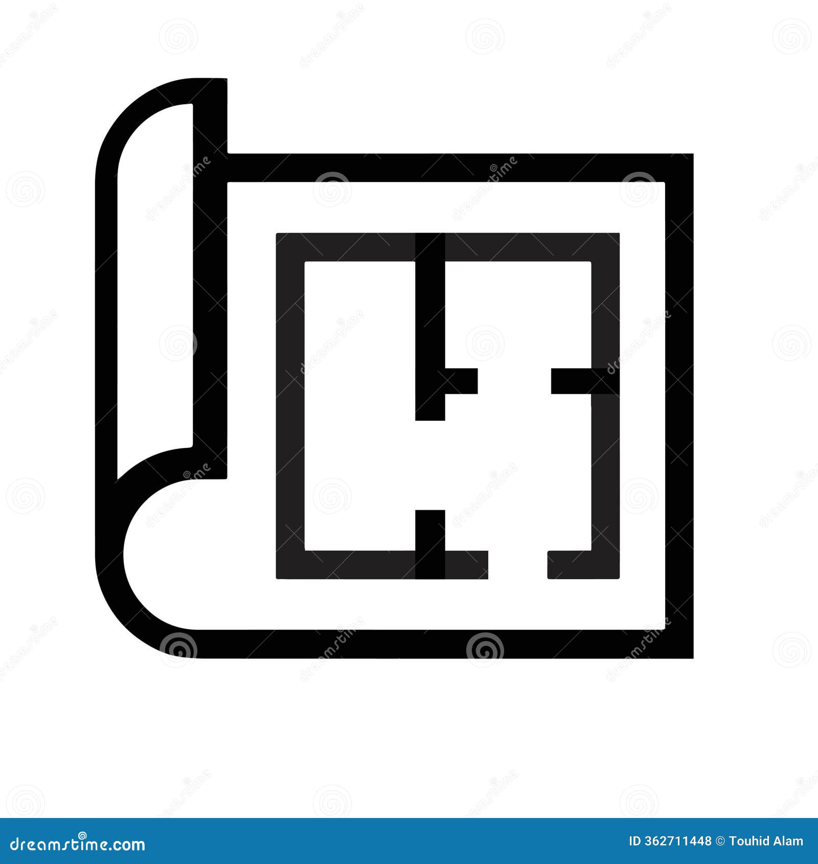 Floor plan icon stock illustration. Illustration of blueprint - 362711448