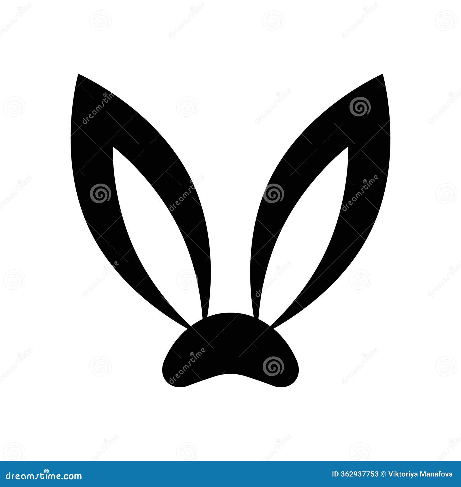 Bunny ears icon stock illustration. Illustration of spring - 362937753
