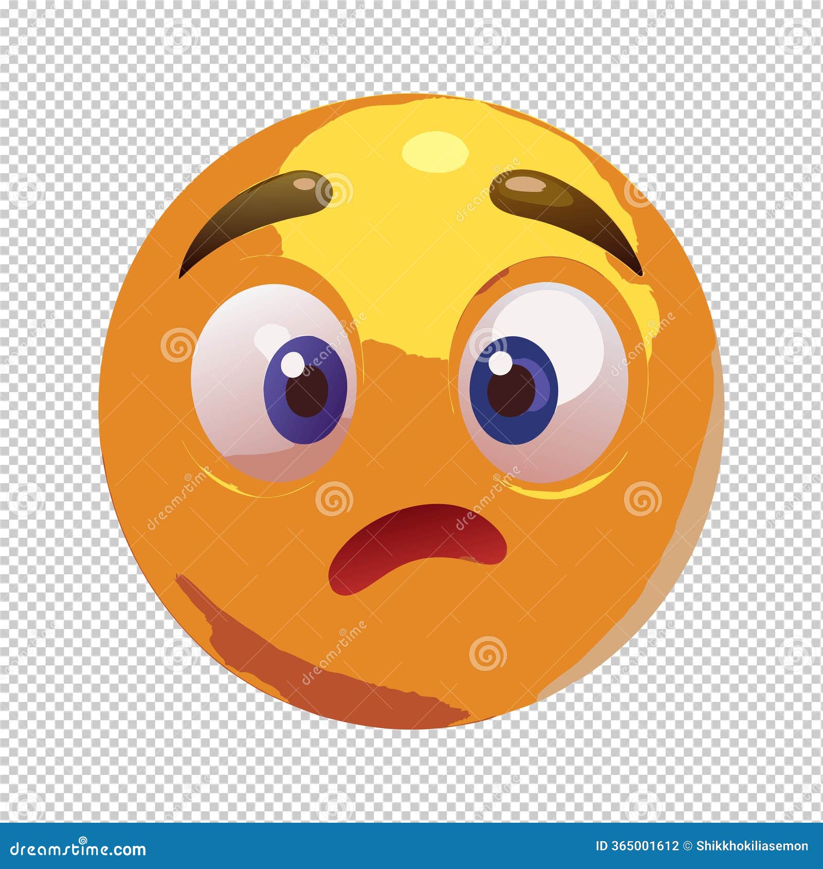 Confused Emoji Face. Question Mark Symbol. Yellow Circular Design. Bold ...
