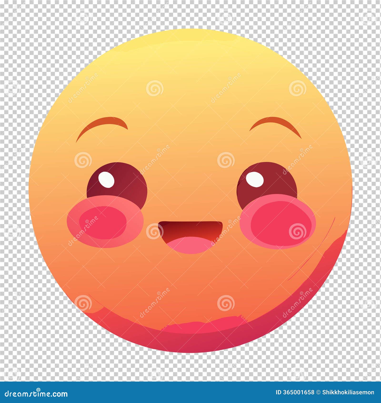 Shy, Blushing Emoji Vector Illustration | CartoonDealer.com #144064303