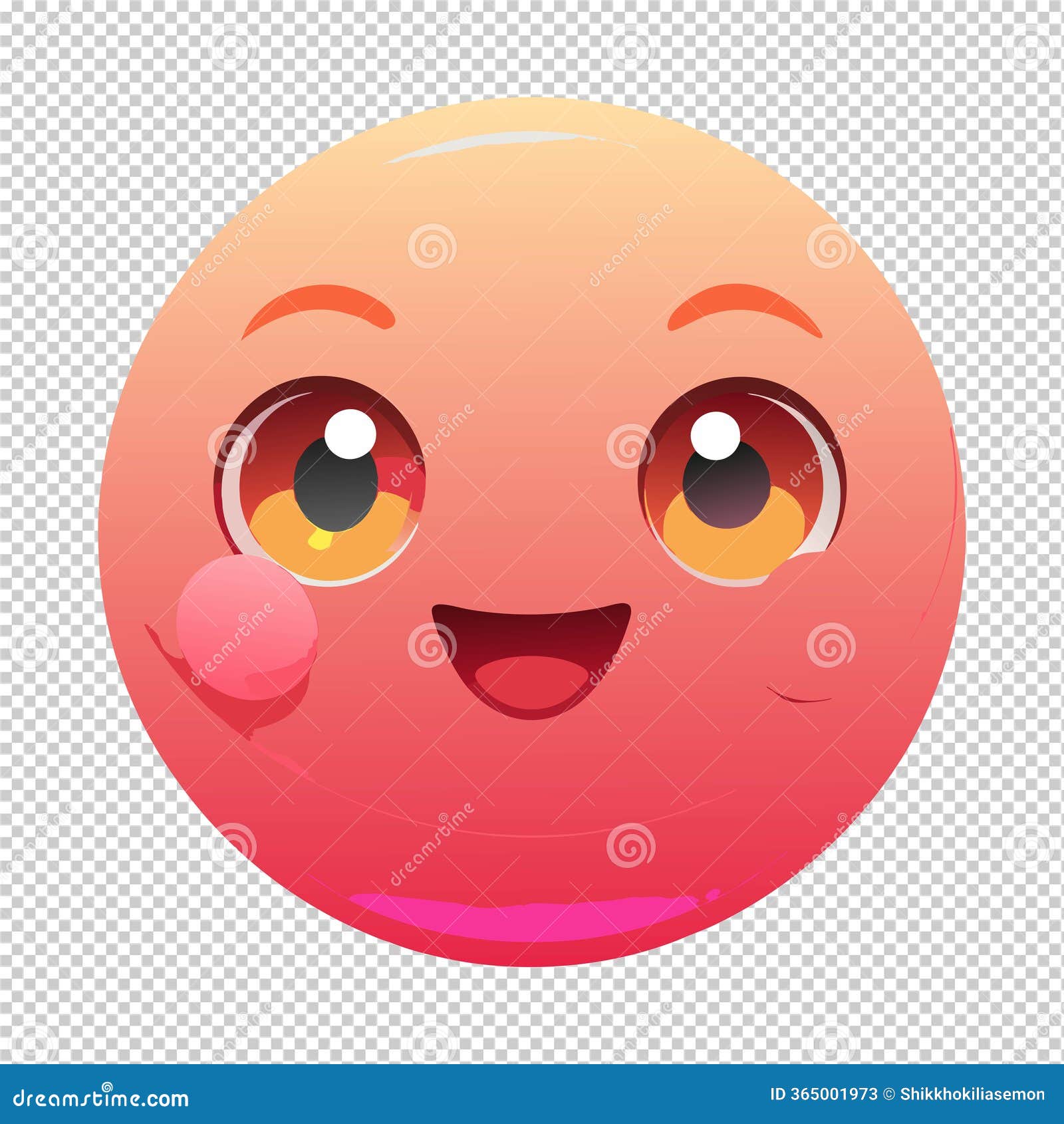 Shy, Blushing Emoji Vector Illustration | CartoonDealer.com #144064303