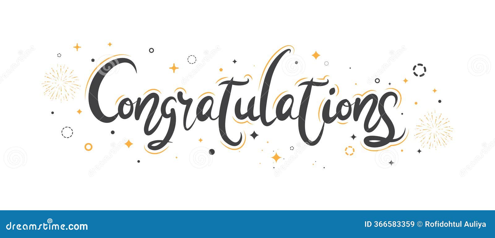 Congratulations Sign Letters With Colorful Confetti Vector Illustration ...