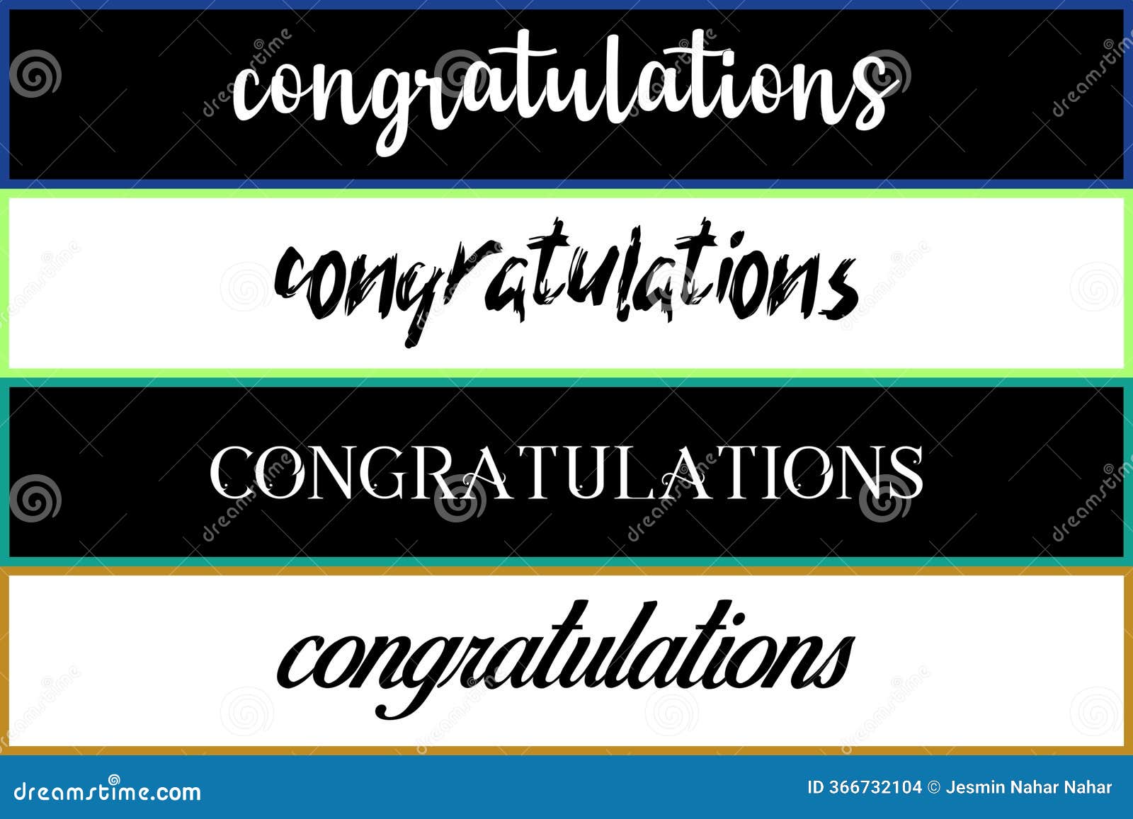 Congratulations Handwritten Text Calligraphy Lettering Illustration In ...