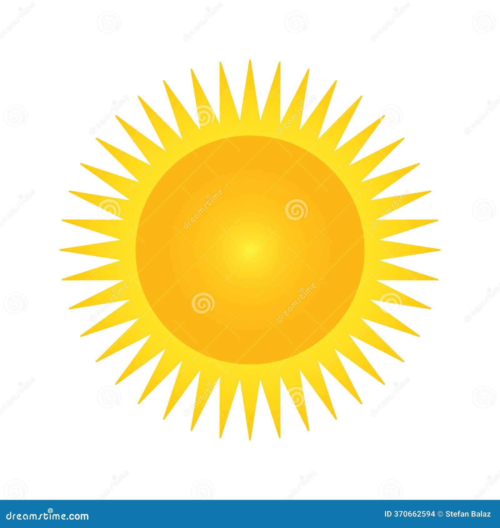 Sun Or Sunshine Symbol With Beams As Vector On A Isolated Background ...