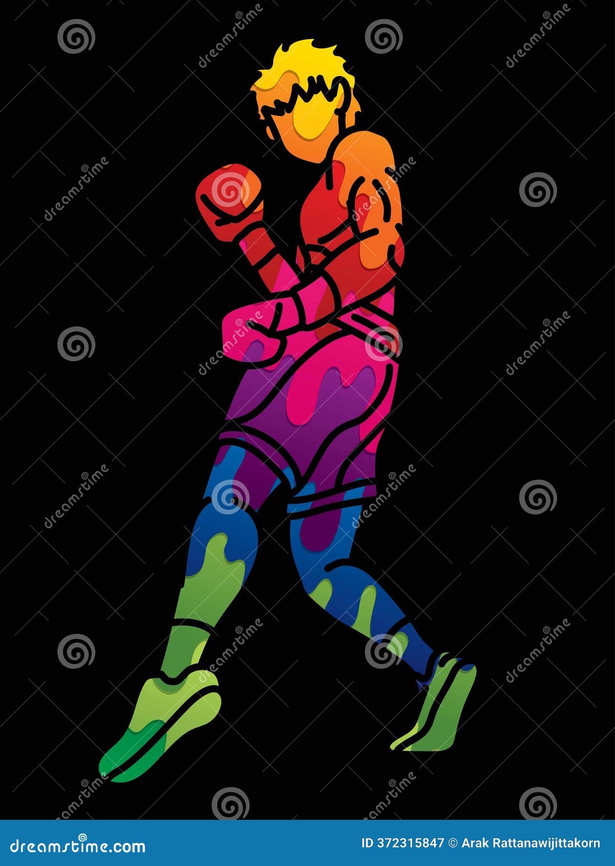 Kickboxing, Thai Boxing, Muay Thai Action On Flat Big Letters Ideas ...