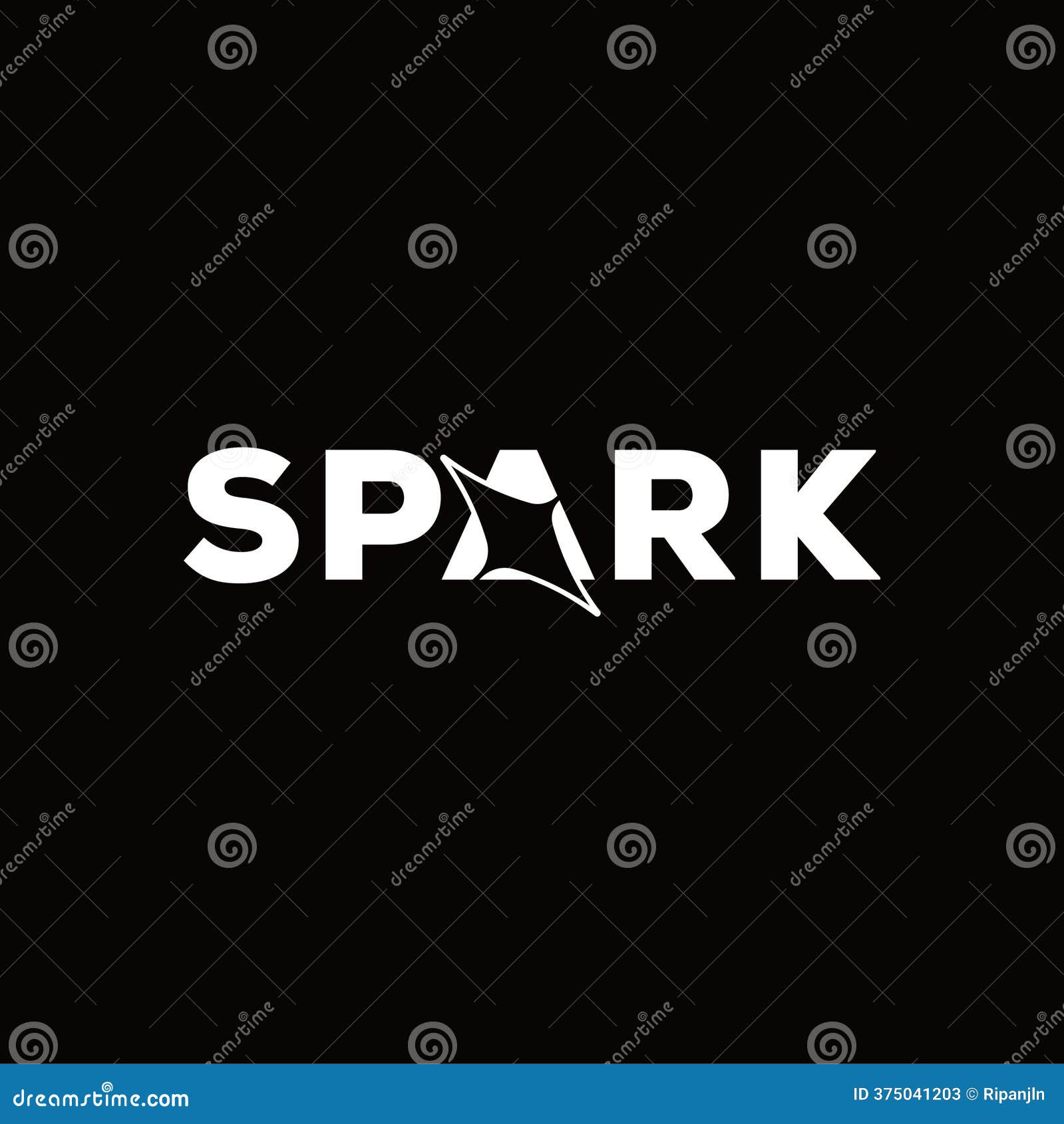 Spark Logo Design Concept. Night Logomark Illustration. | CartoonDealer.com #276852560