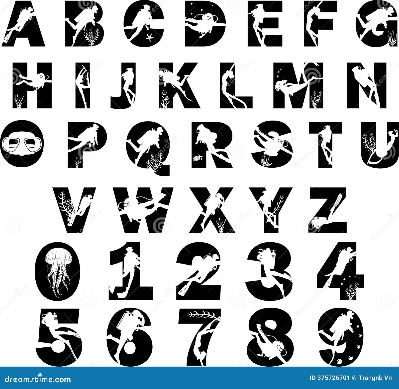 Cave Art Alphabet. Stylish Handwritten Font. Isolated English Alphabet ...