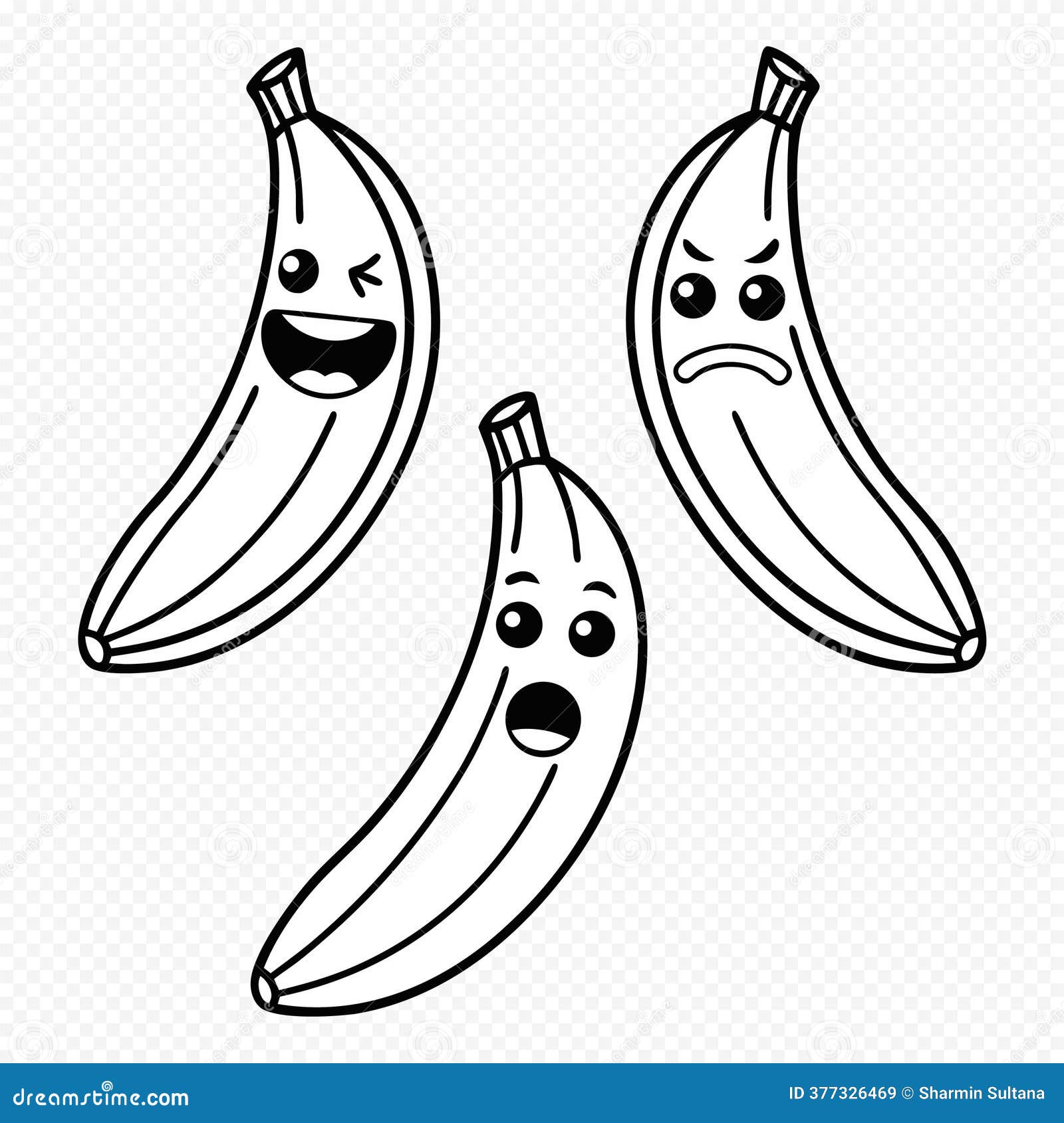 Bananas Funny Character With A Smile Doodle Hand Drawn Icon. Bananas ...
