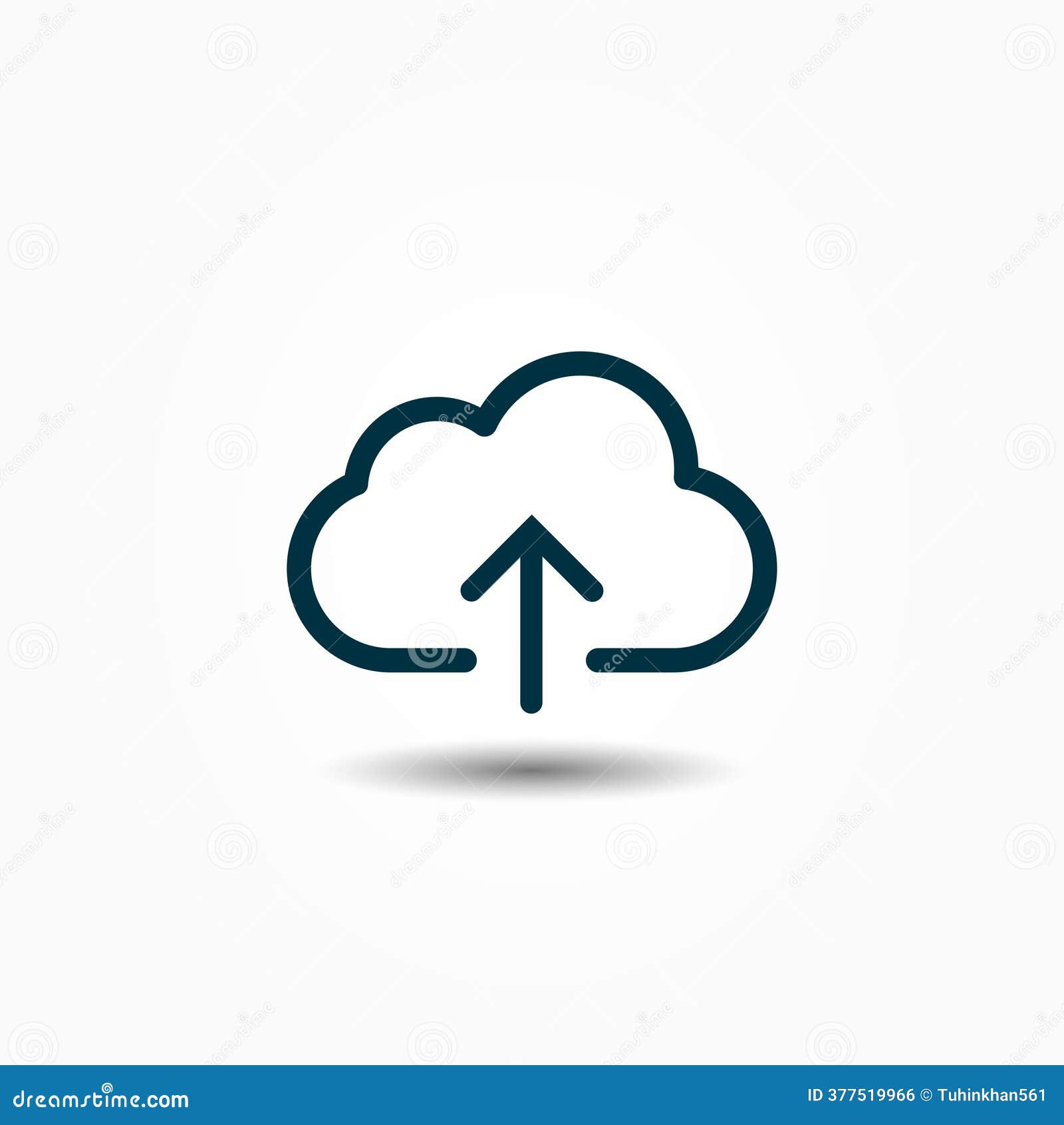 Upload Cloud Icon Up Load Server Data Storage Backup Internet Connection Shape Vector Clipart ...