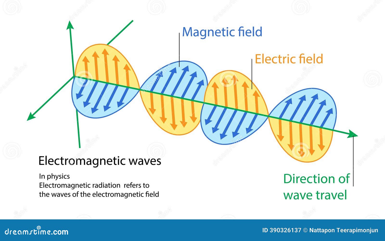 Electromagnetic Waves: X-ray Wave Spectrum. Vector Illustration Diagram ...