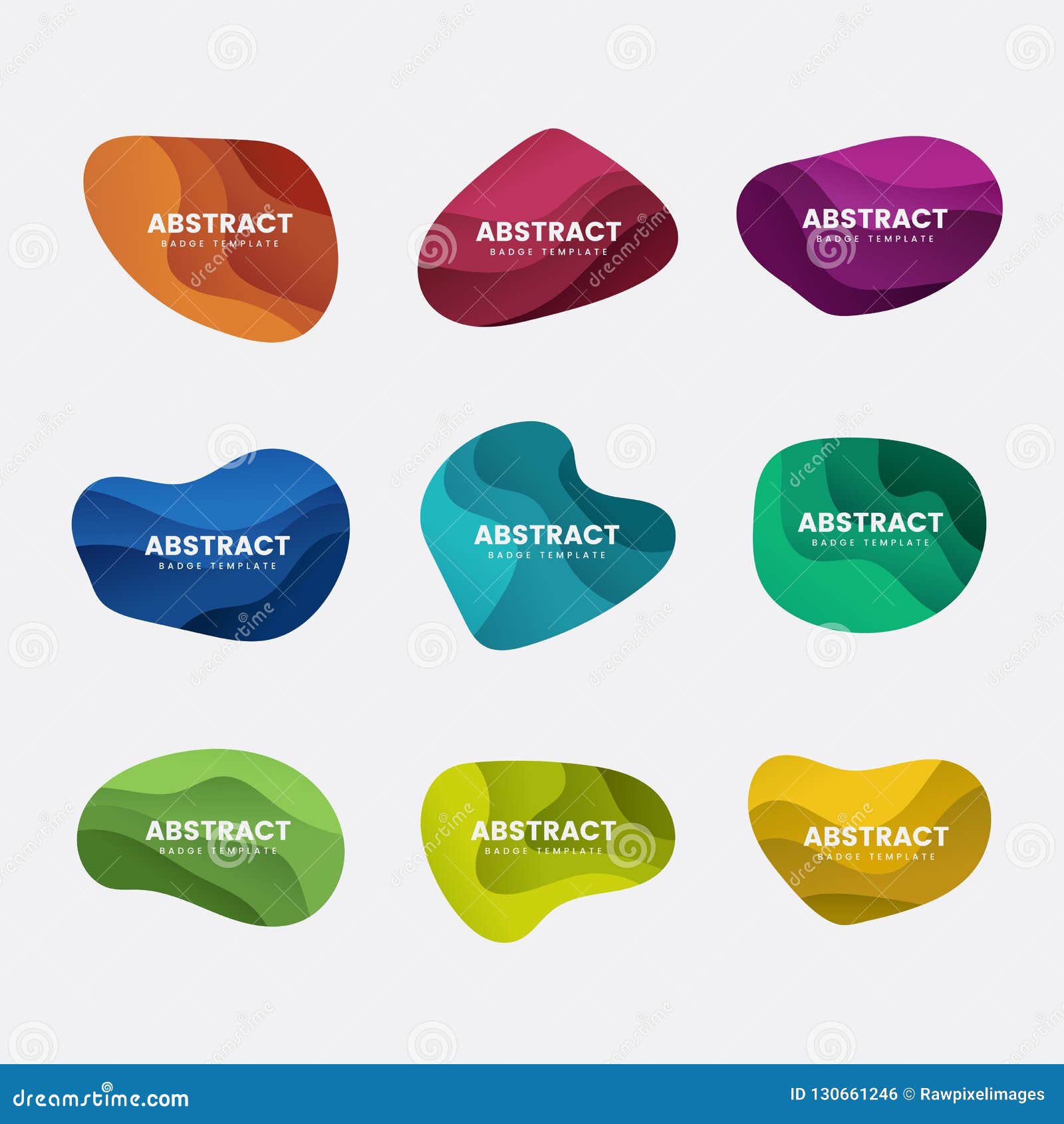 Abstract Badge Design Vector Set Stock Vector - Illustration of message ...