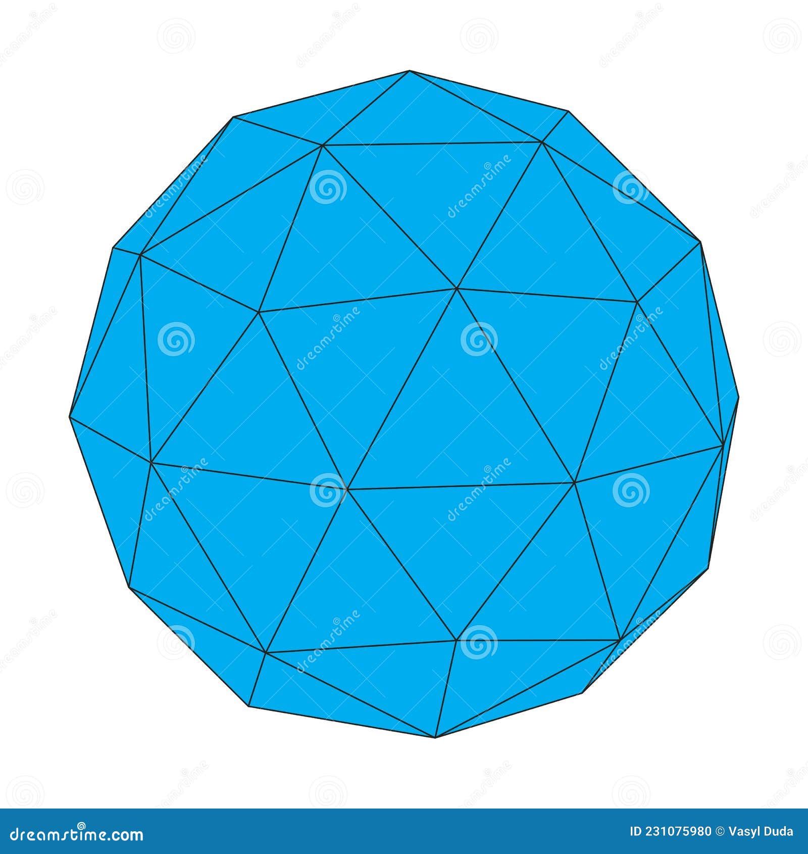 Low Poly Object stock illustration. Illustration of ball - 231075980