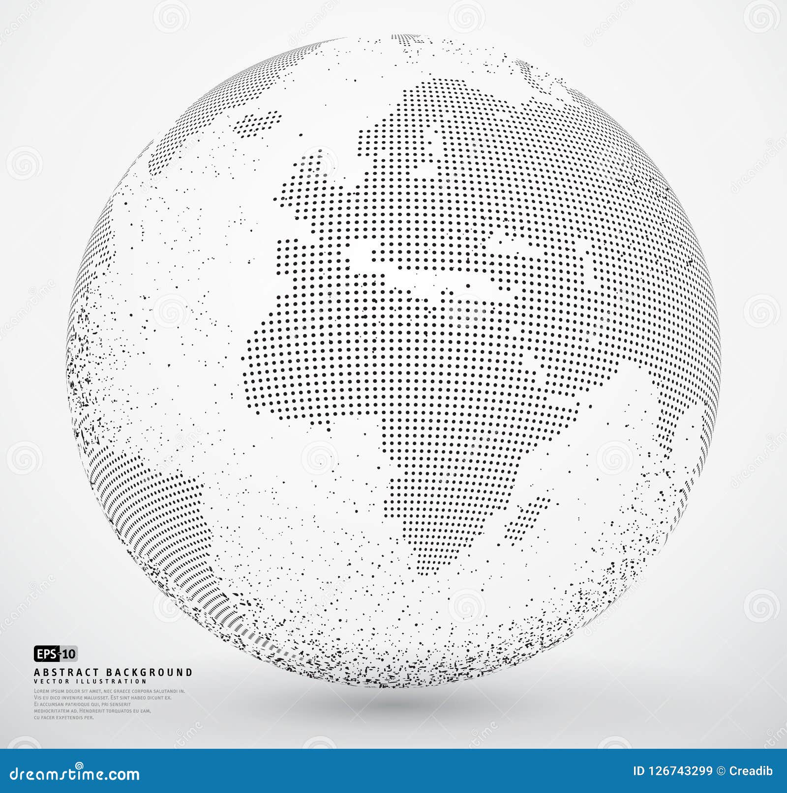 Abstract Dotted Globe Earth Vector Stock Vector Illustration Of World