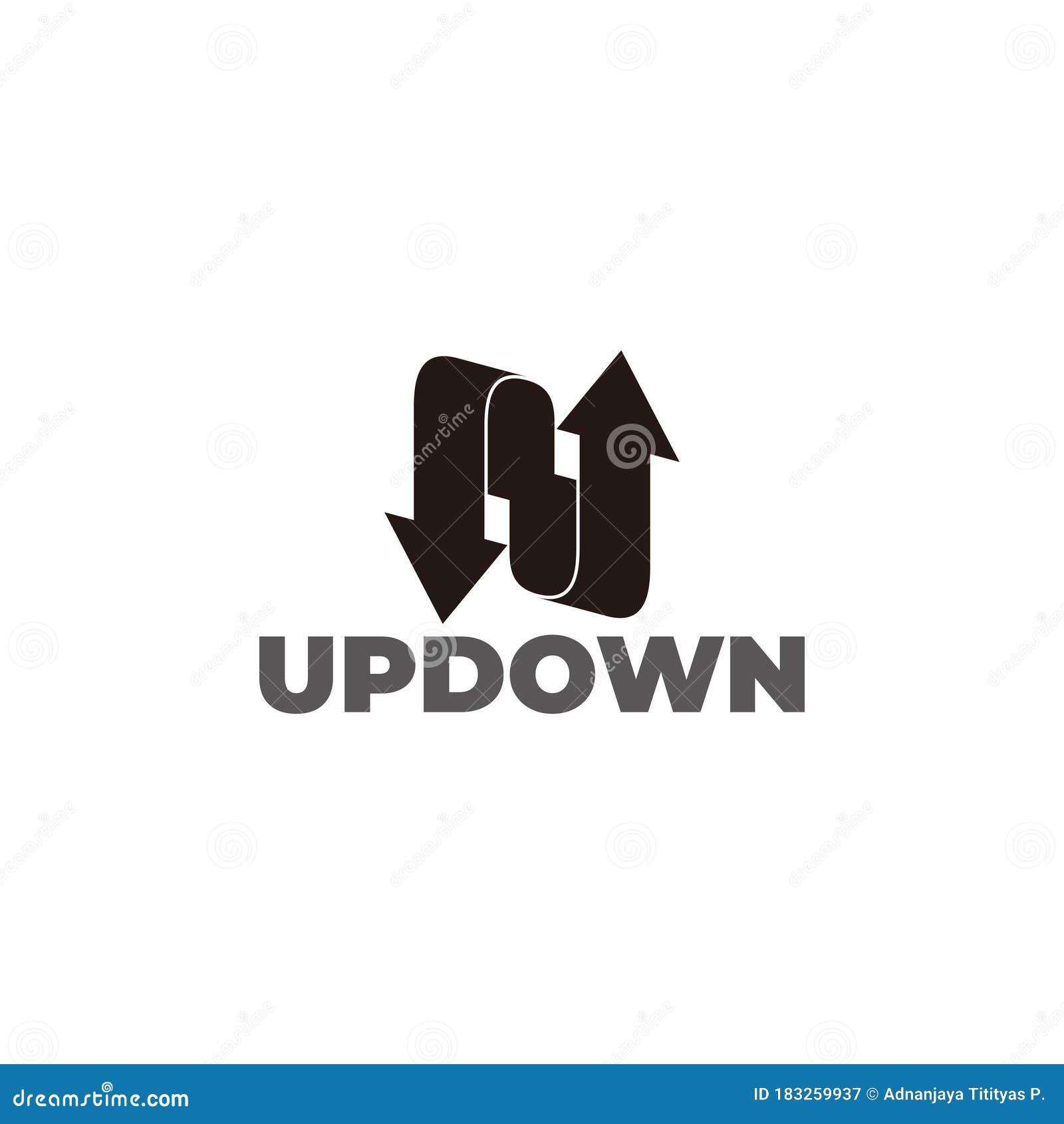 Up down arrow logo vector stock vector. Illustration of branding ...