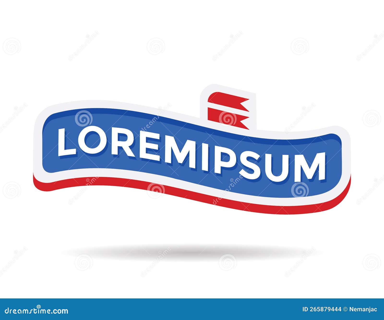 Abstract Logo, Red and Blue Color Stock Illustration - Illustration of ...