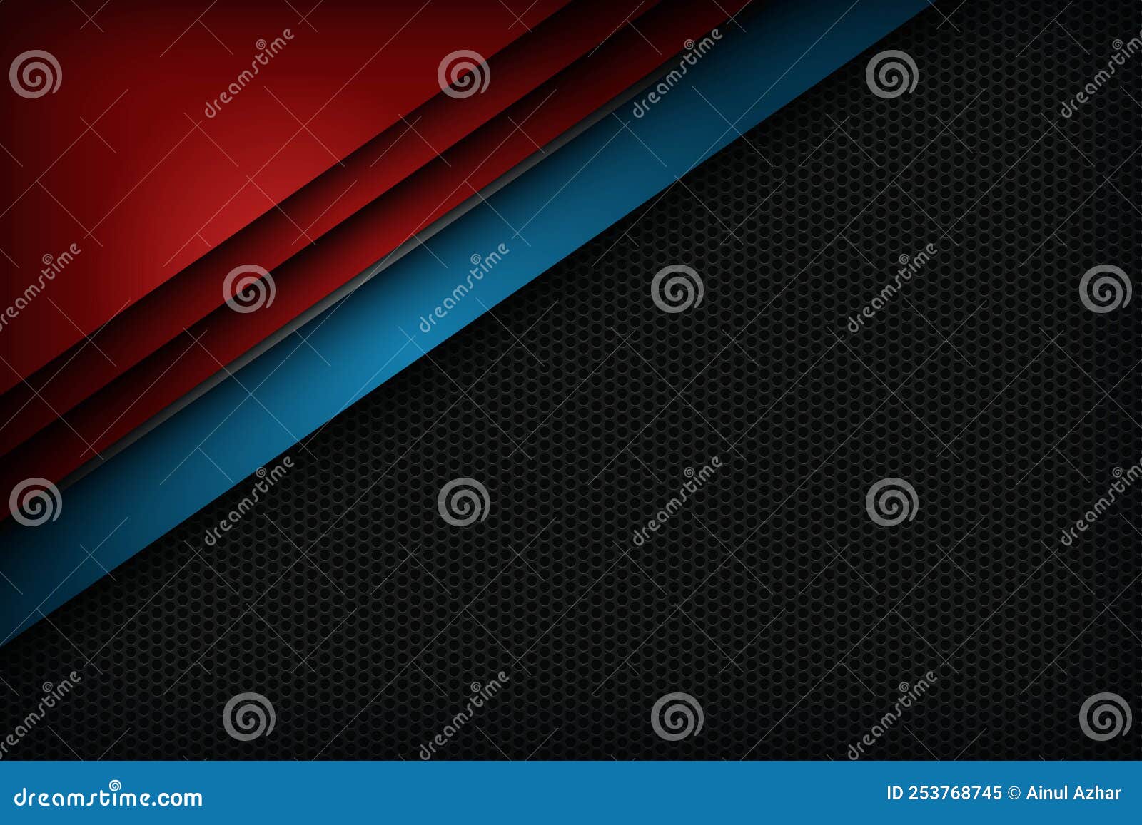 Abstract Red Blue Dark Overlap Dimension Layers with Circle Texture ...