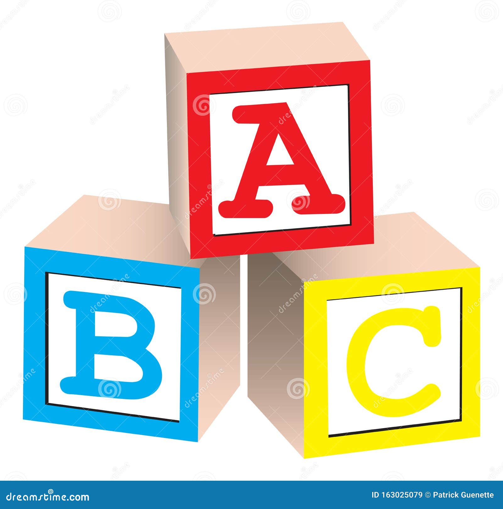 Alphabet Blocks child toy stock vector. Illustration of print - 163025079
