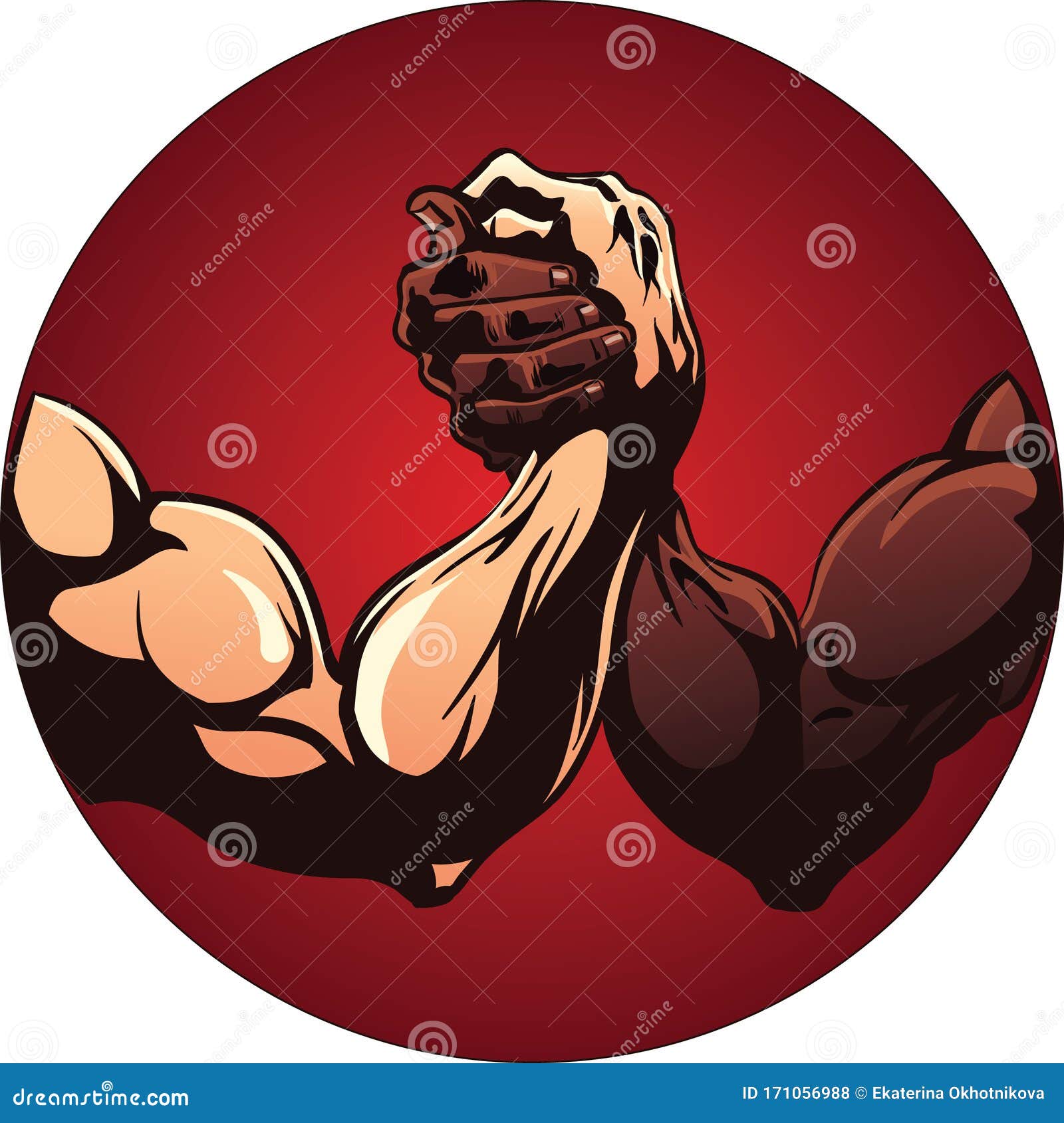 Arm Wrestling. Sport Illustration. Stock Vector - Illustration of ...