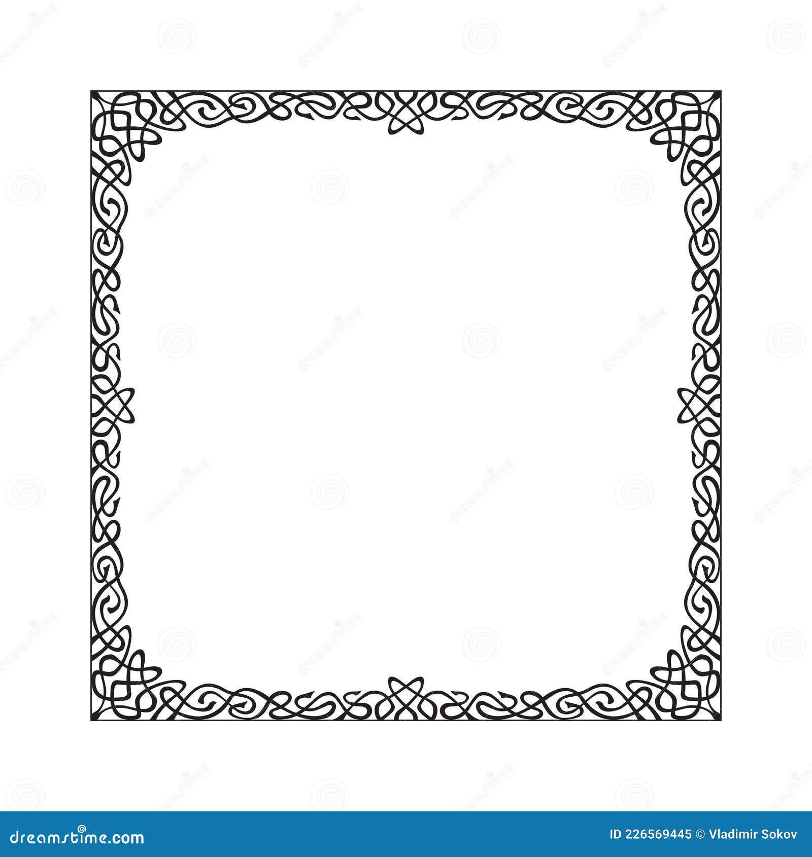 Vector Vignette Frame, Art Nouveau Style Stock Vector - Illustration of ...